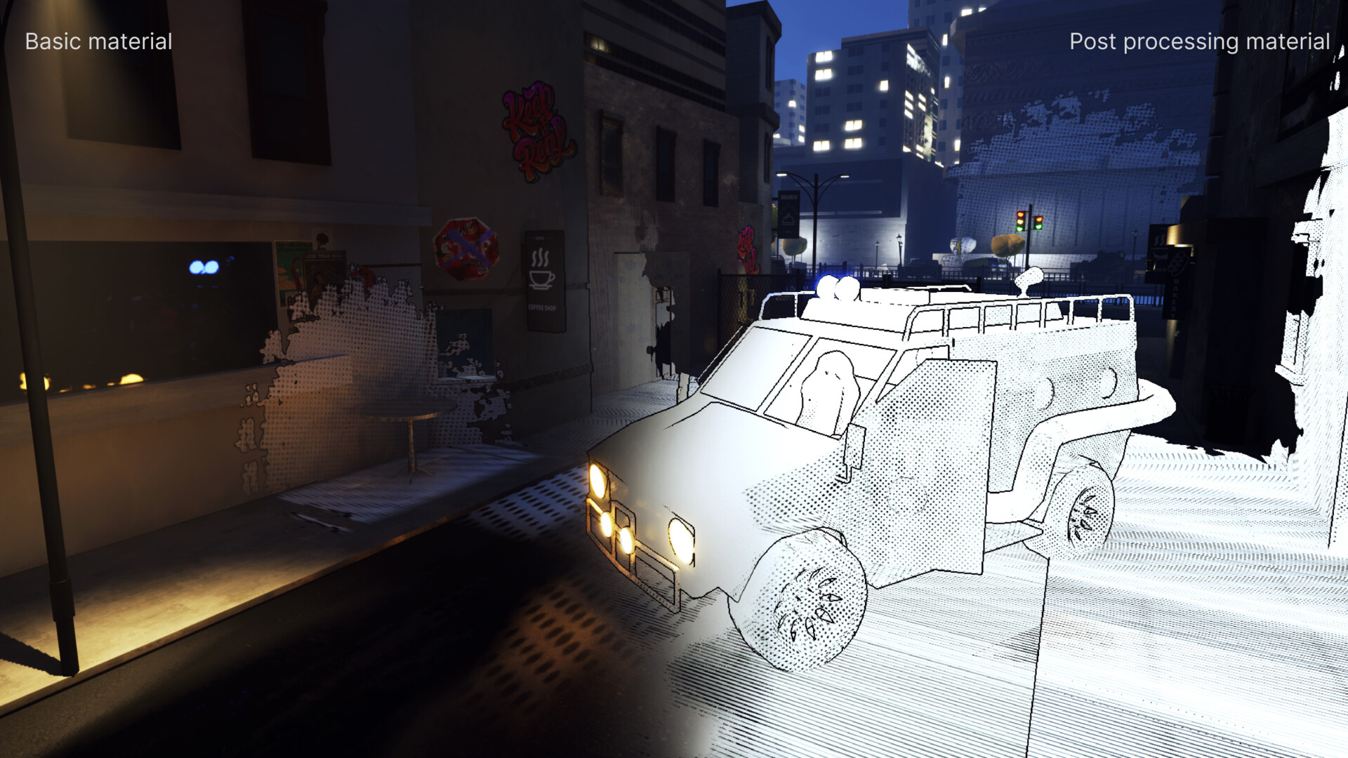 ArtStation - 2D Comic shader | Unreal Postprocessing Material