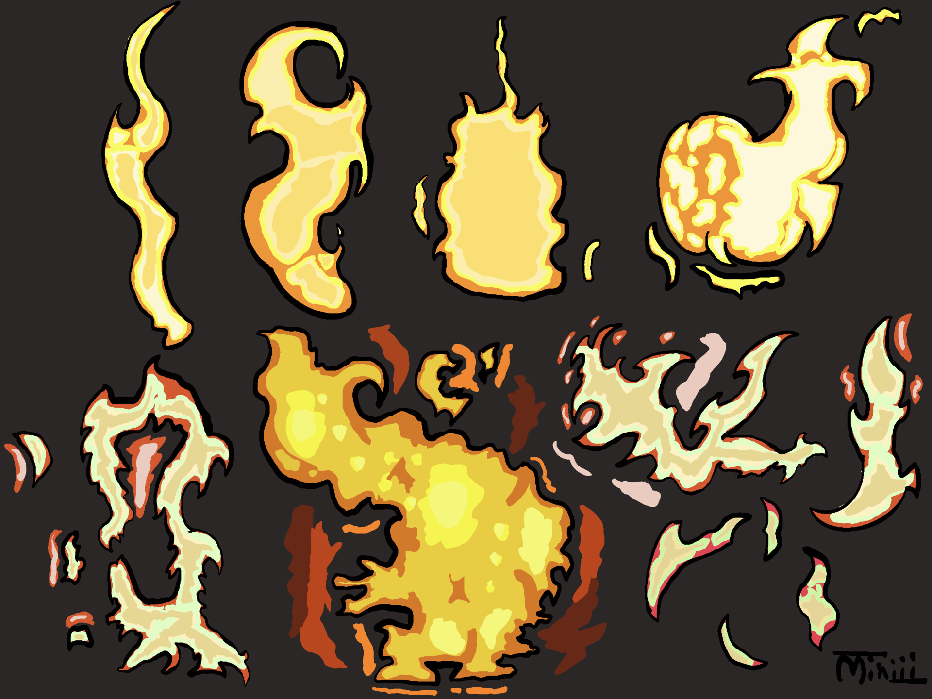 ArtStation - Series of Fire Effects Concept Art