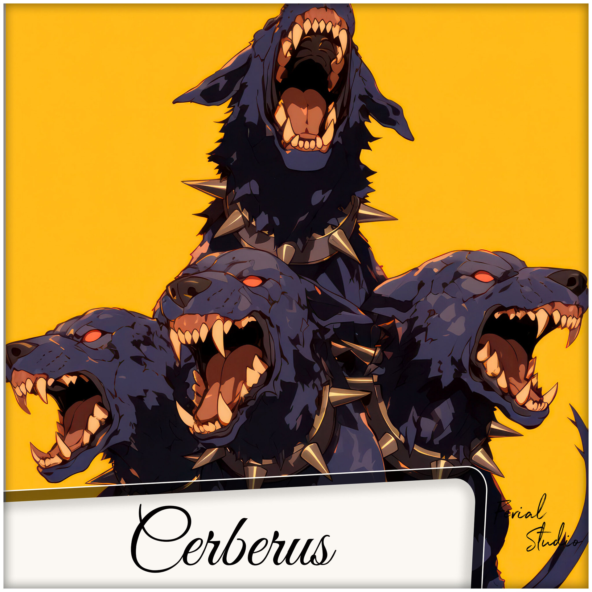 Ferial Studio - 🔹240 Cerberus - Cartoon Character Reference Image Pack v.129 |4K|