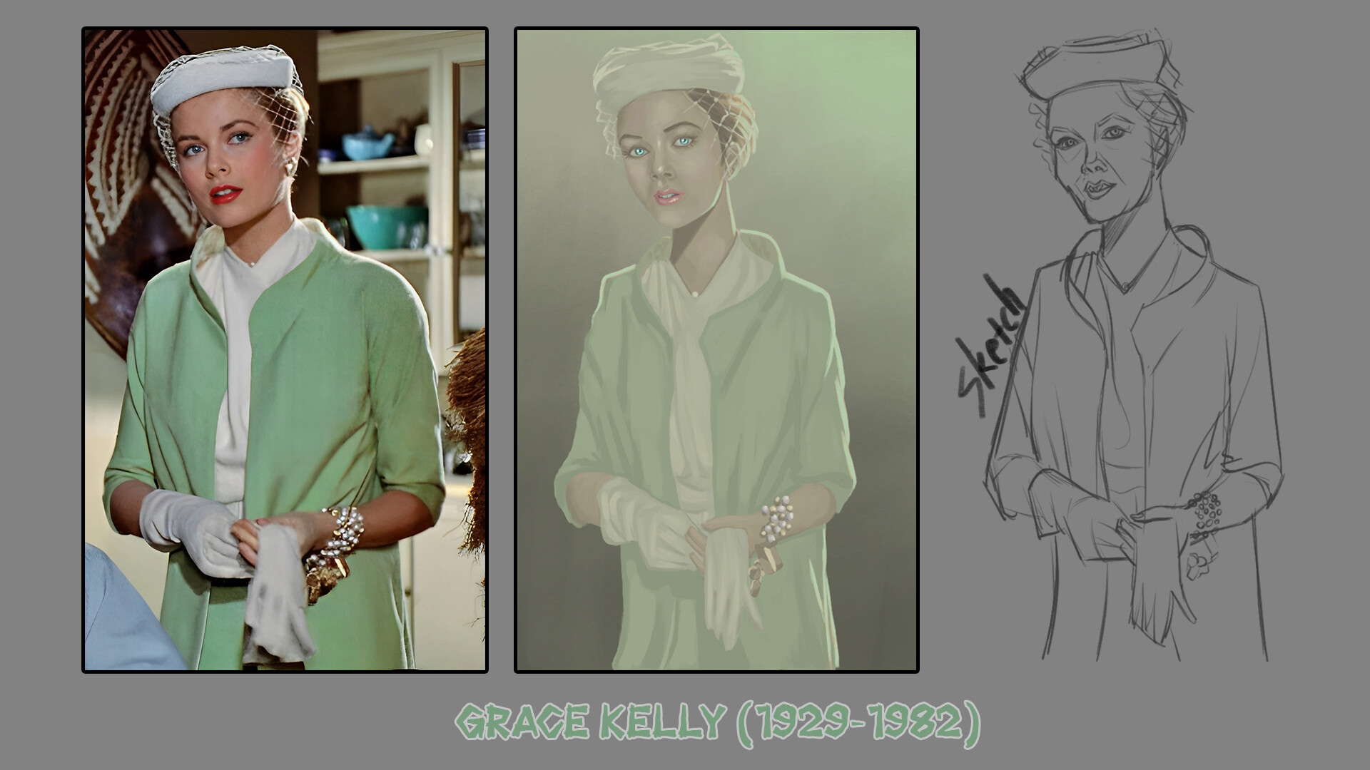 ArtStation - Grace Kelly High Key Palette and Gaze Shift