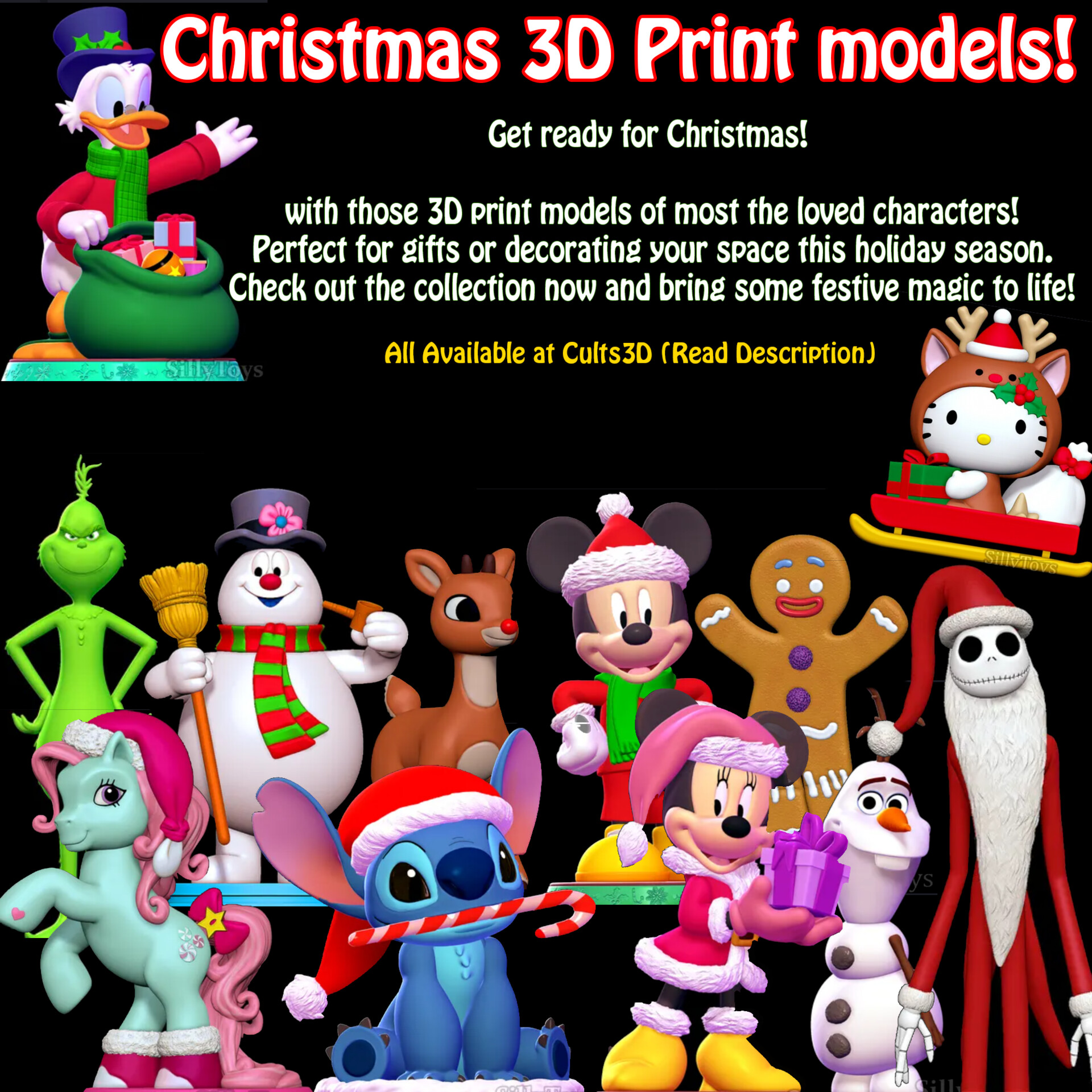 ArtStation - Christmas 3D print models by SillyToys