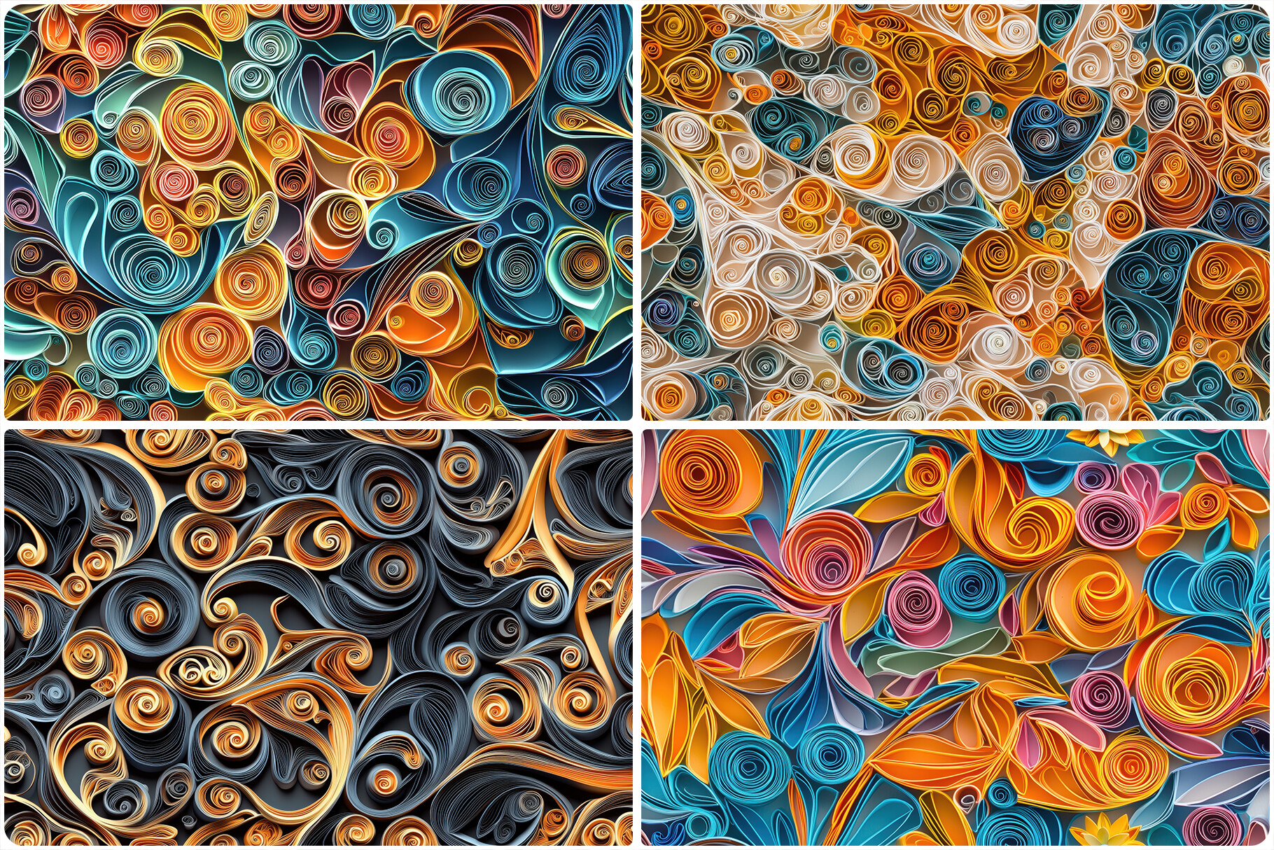 Alexander Nedviga - 30 Paper Quilling Texture Backgrounds