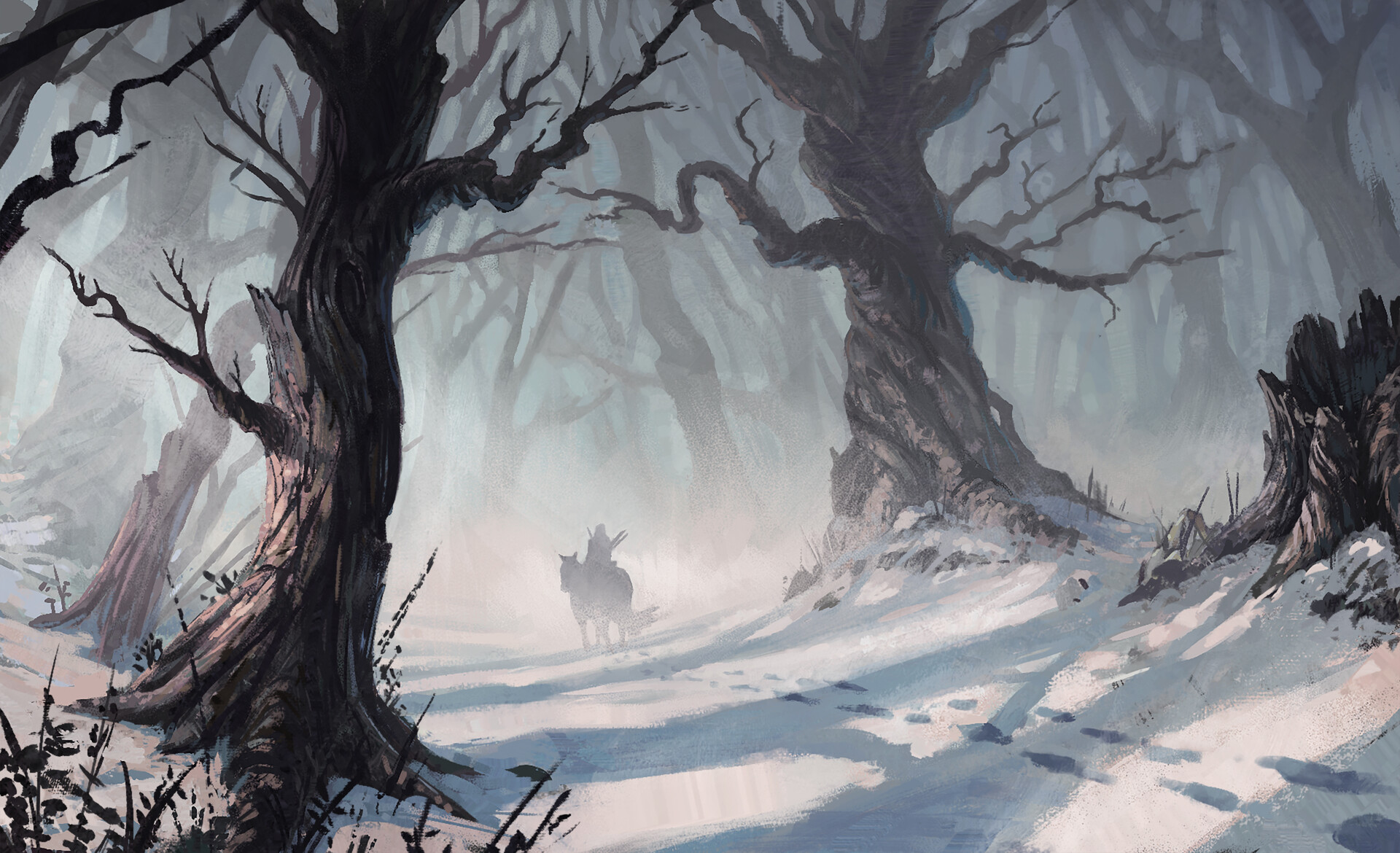 ArtStation - Snow Forest fanart - MTG
