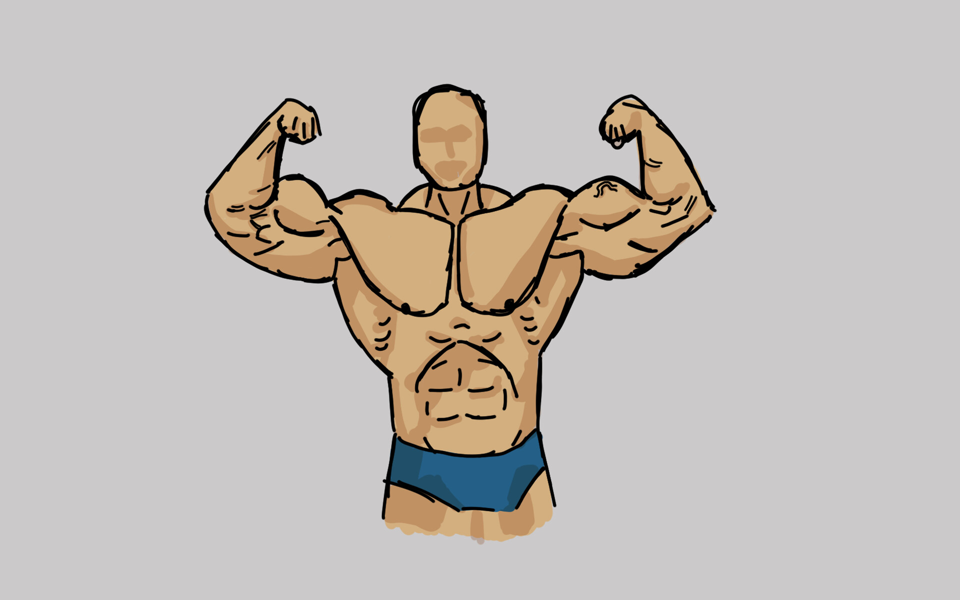ArtStation - Bicep Bodybuilder pose Arnold