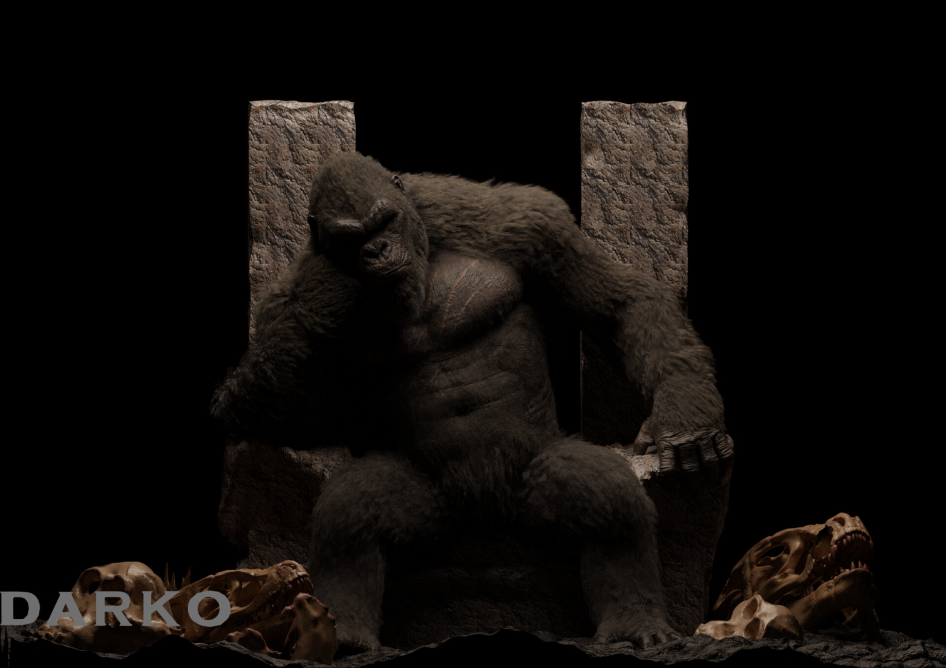 ArtStation - Kong 3D model Showcase