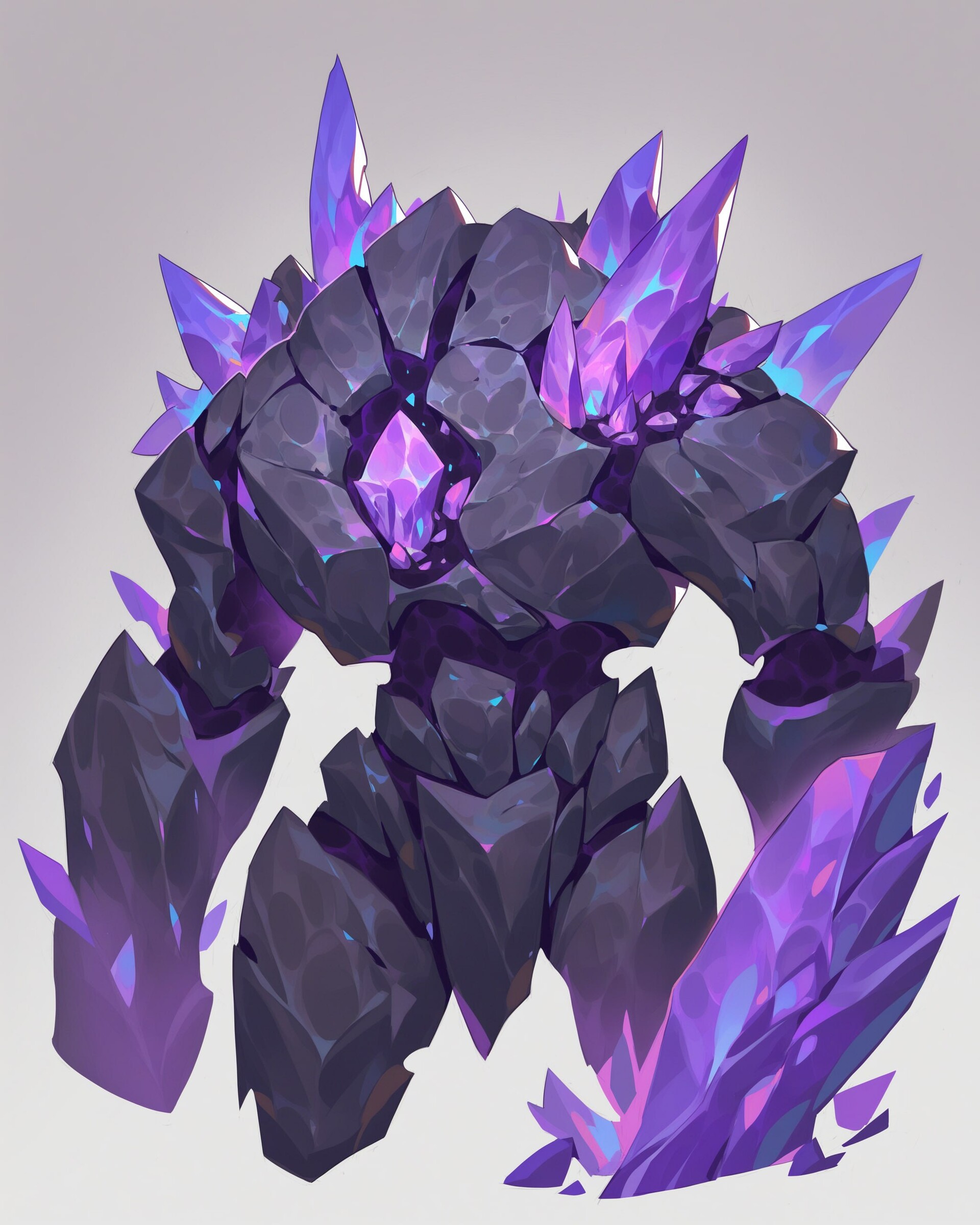 ArtStation - Crystal Shards Golem Concept
