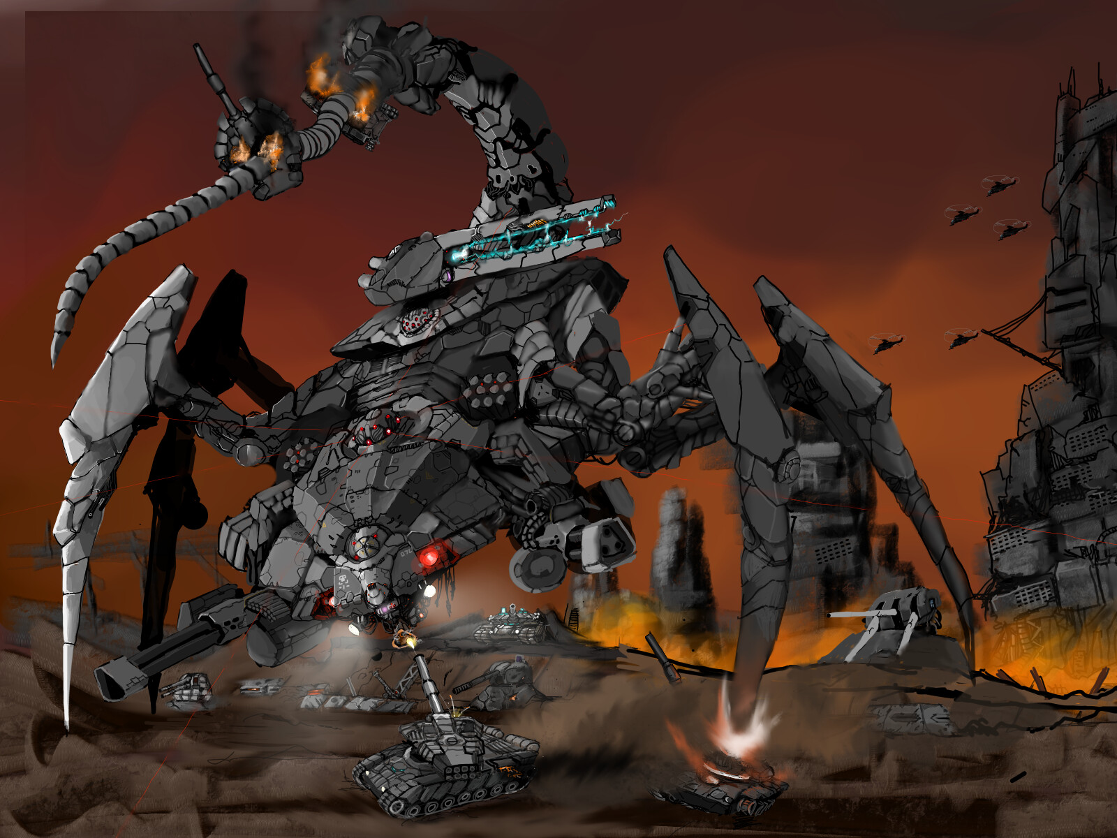 ArtStation - AI heavy armored Scorpion reaper