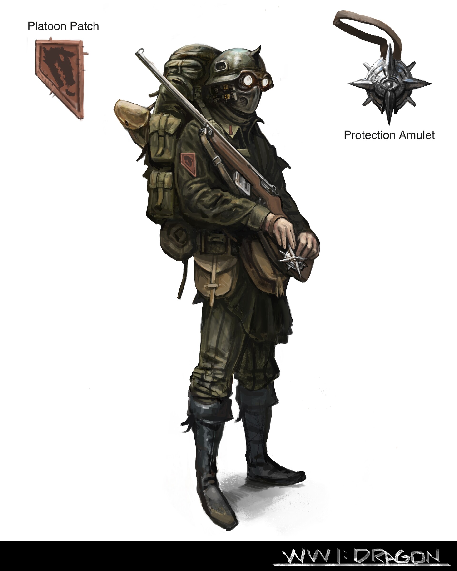 ArtStation - WW1: Dragon Foot Soldier Concept
