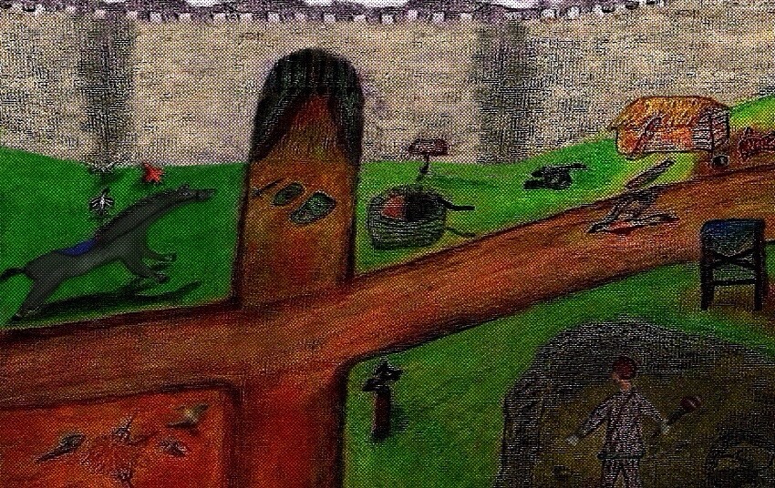 ArtStation - Dot Matrix Medieval Scene