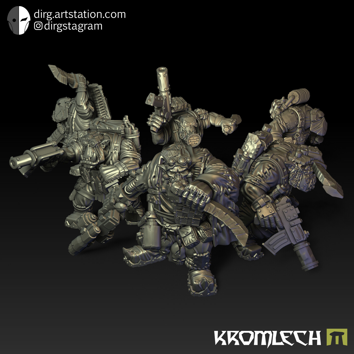 ArtStation - Space orc commandos: proxy miniatures for tabletop wargames