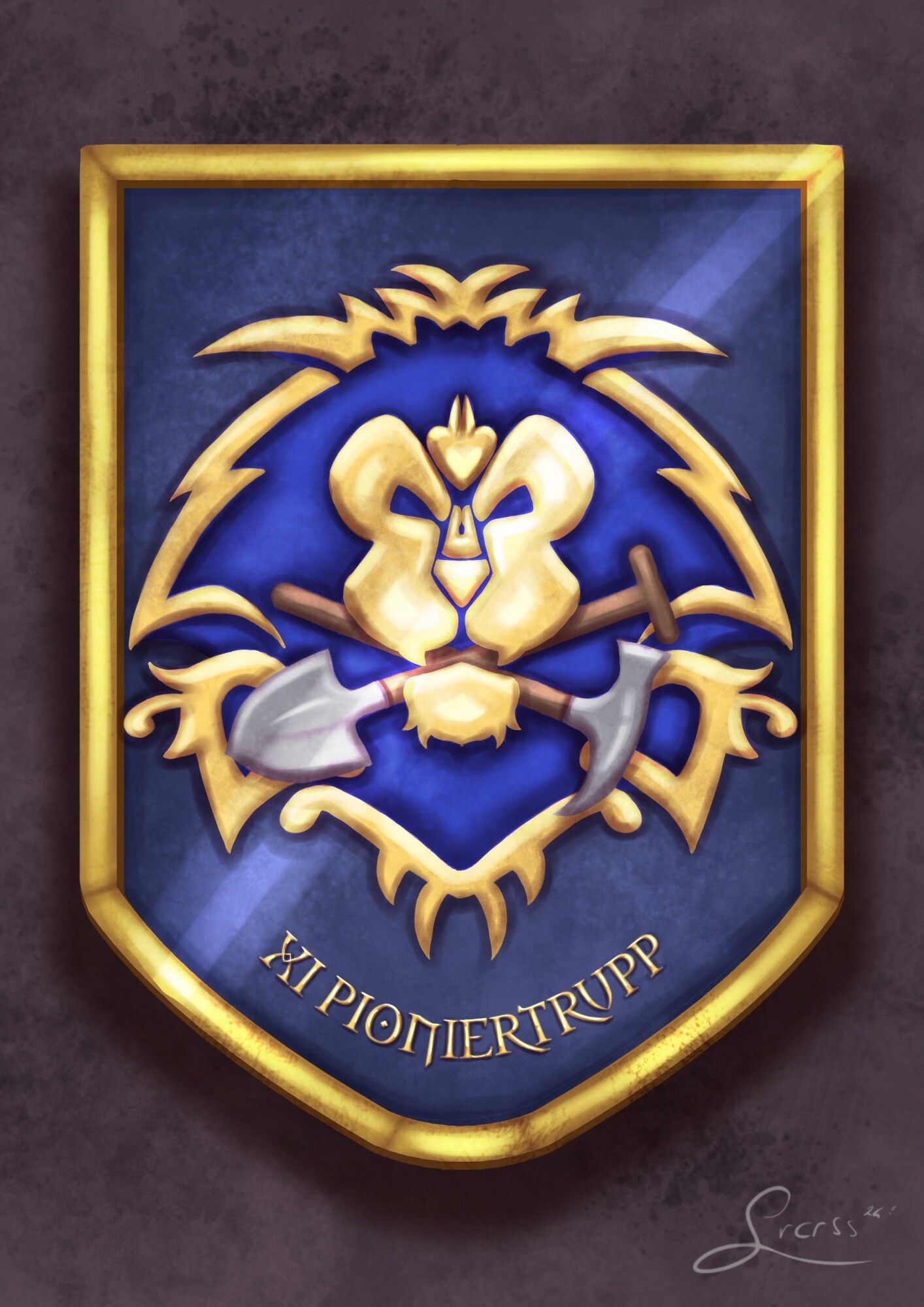 ArtStation - Commission: Crest for a wow roleplaying guild