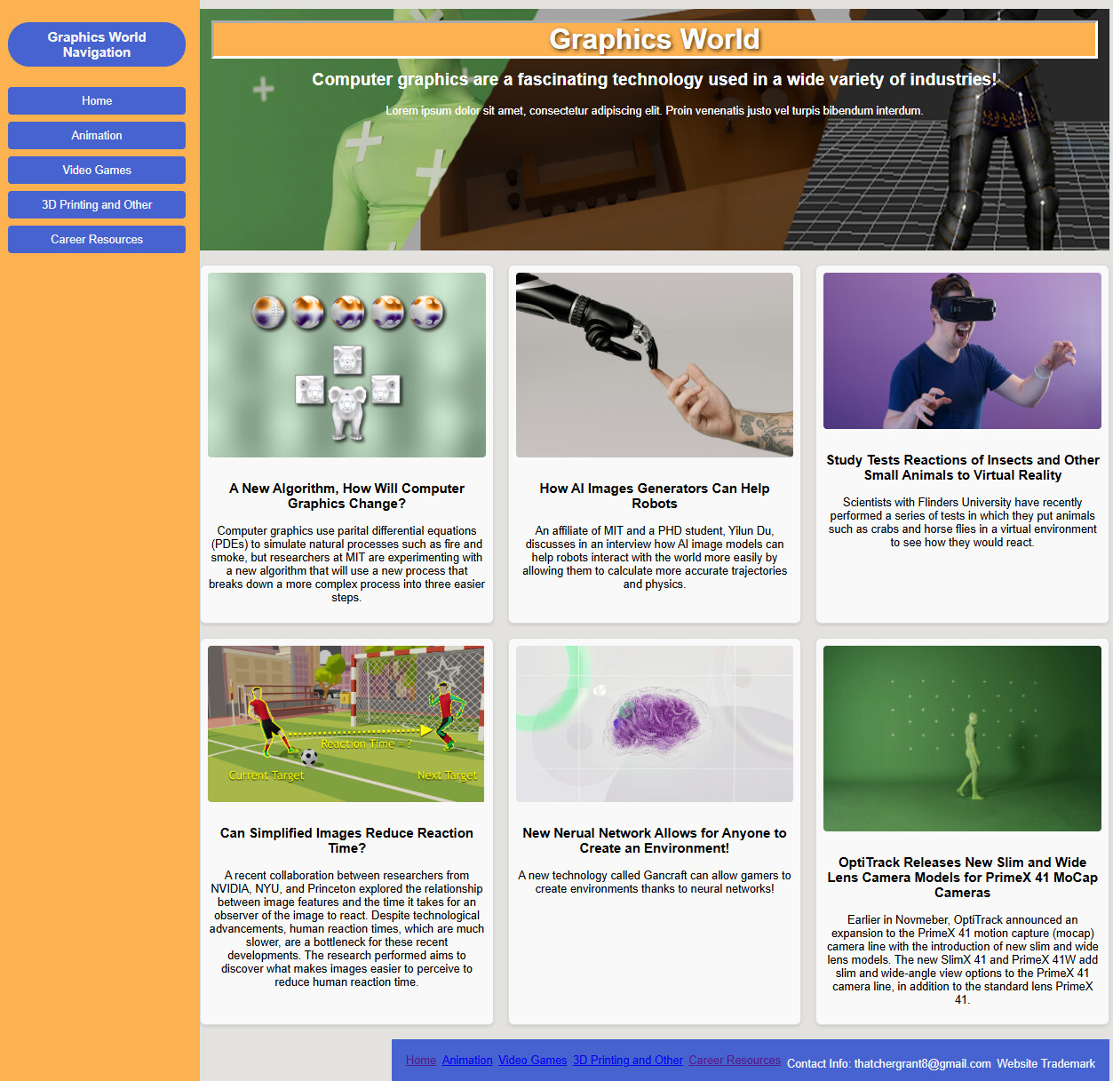ArtStation - Final Website for ACCAD 5140