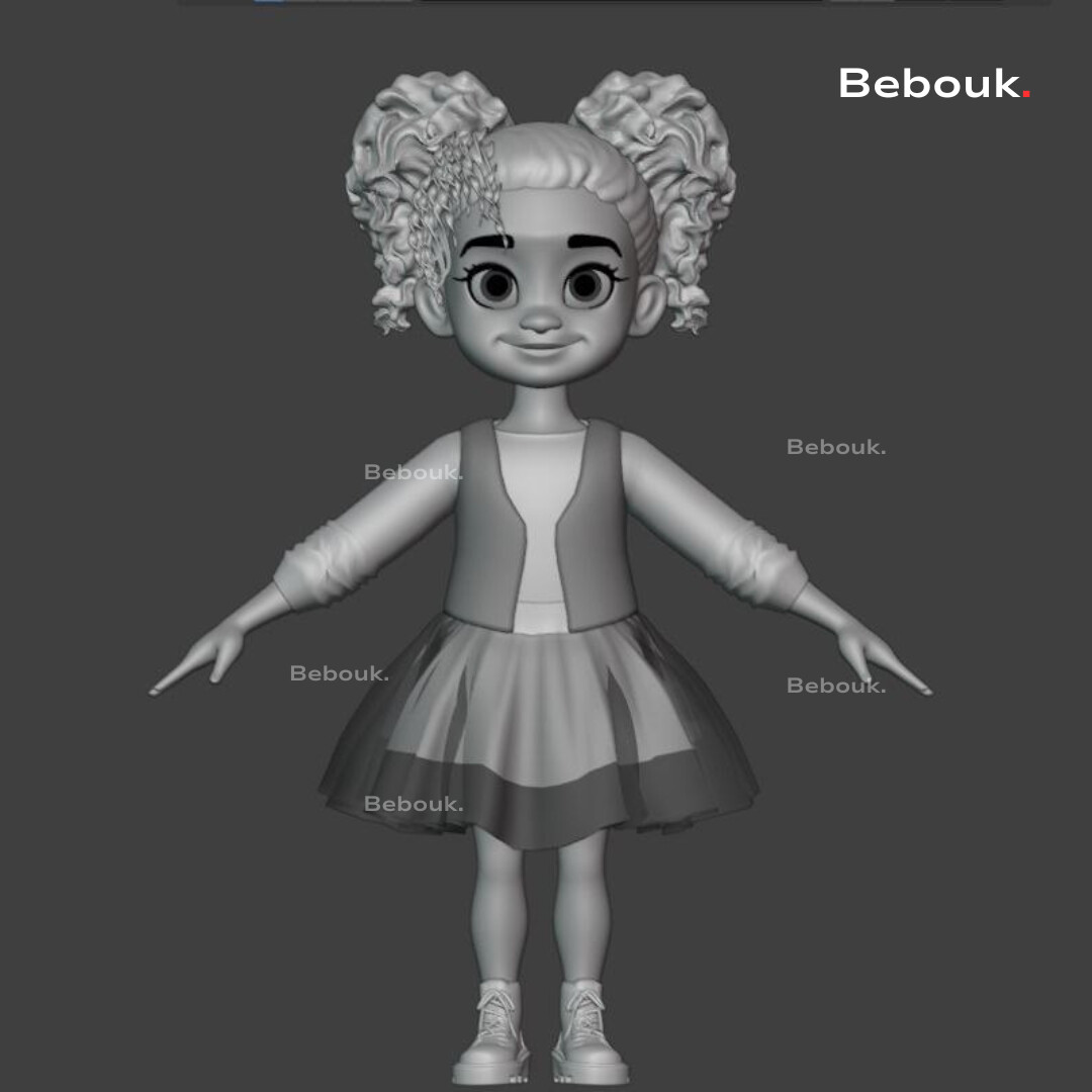 Bebouk Studio - 2d to 3d PIXAR CHARACTER MODELLING
