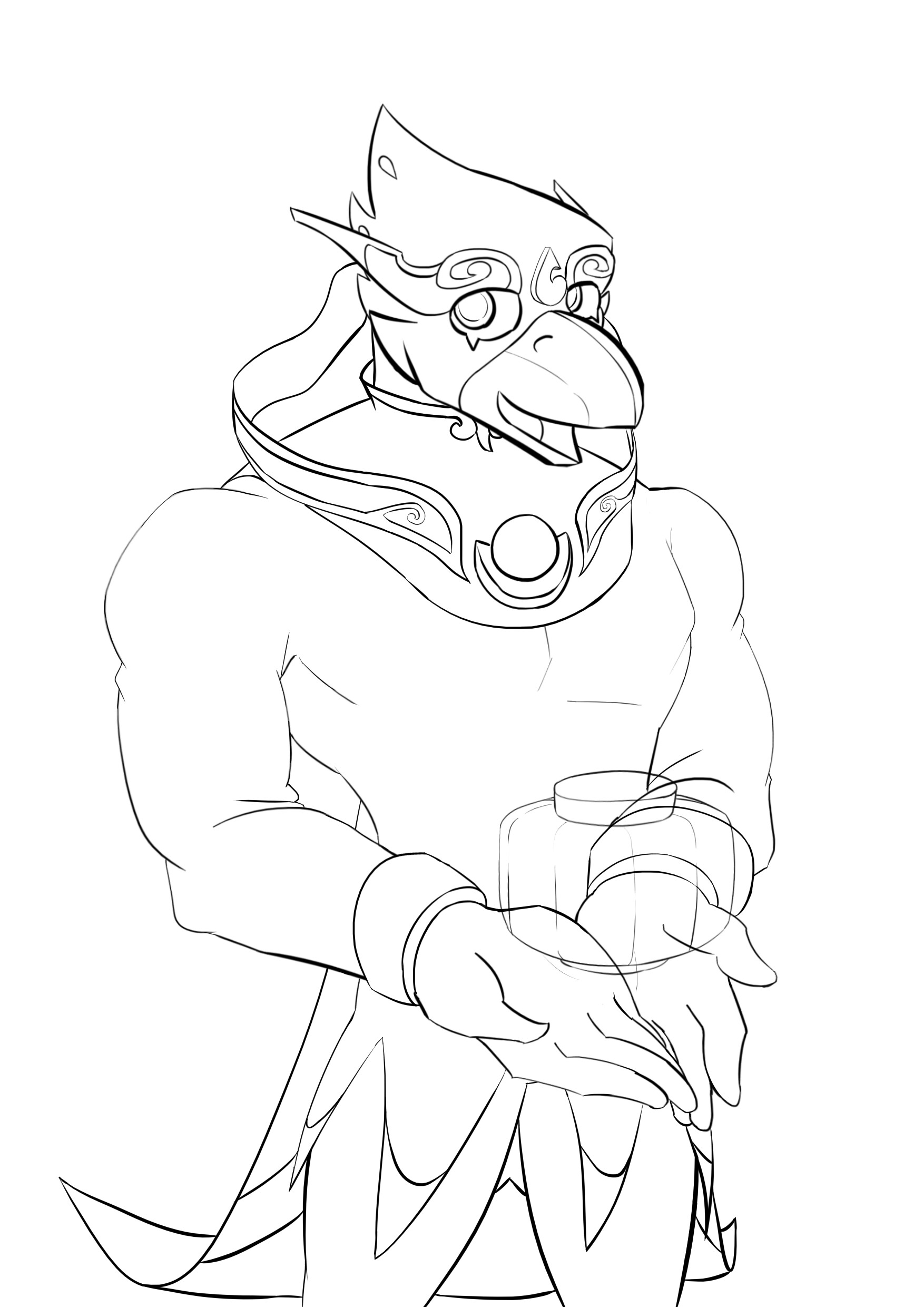 moon guardian crow coloring pages