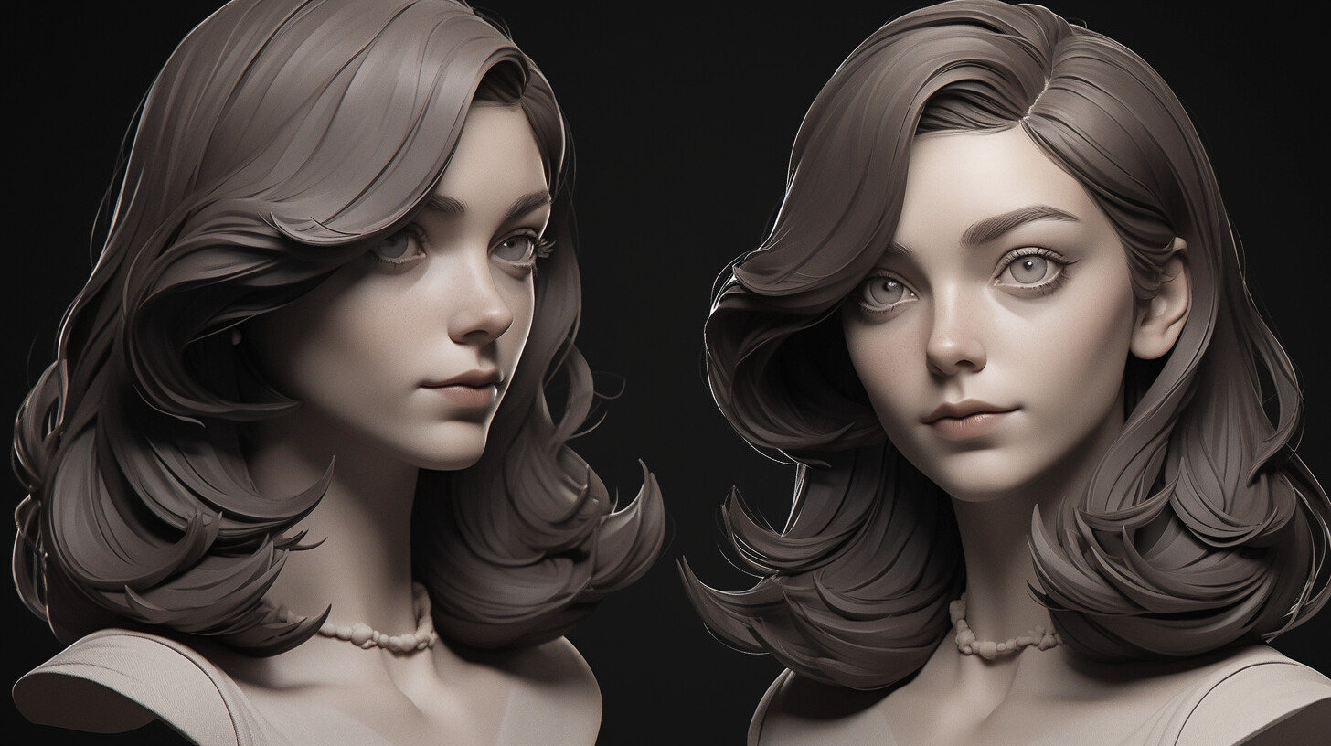 3D Head Sculpt References in 4K - Tika Art - +300 Stylized Featured ...
