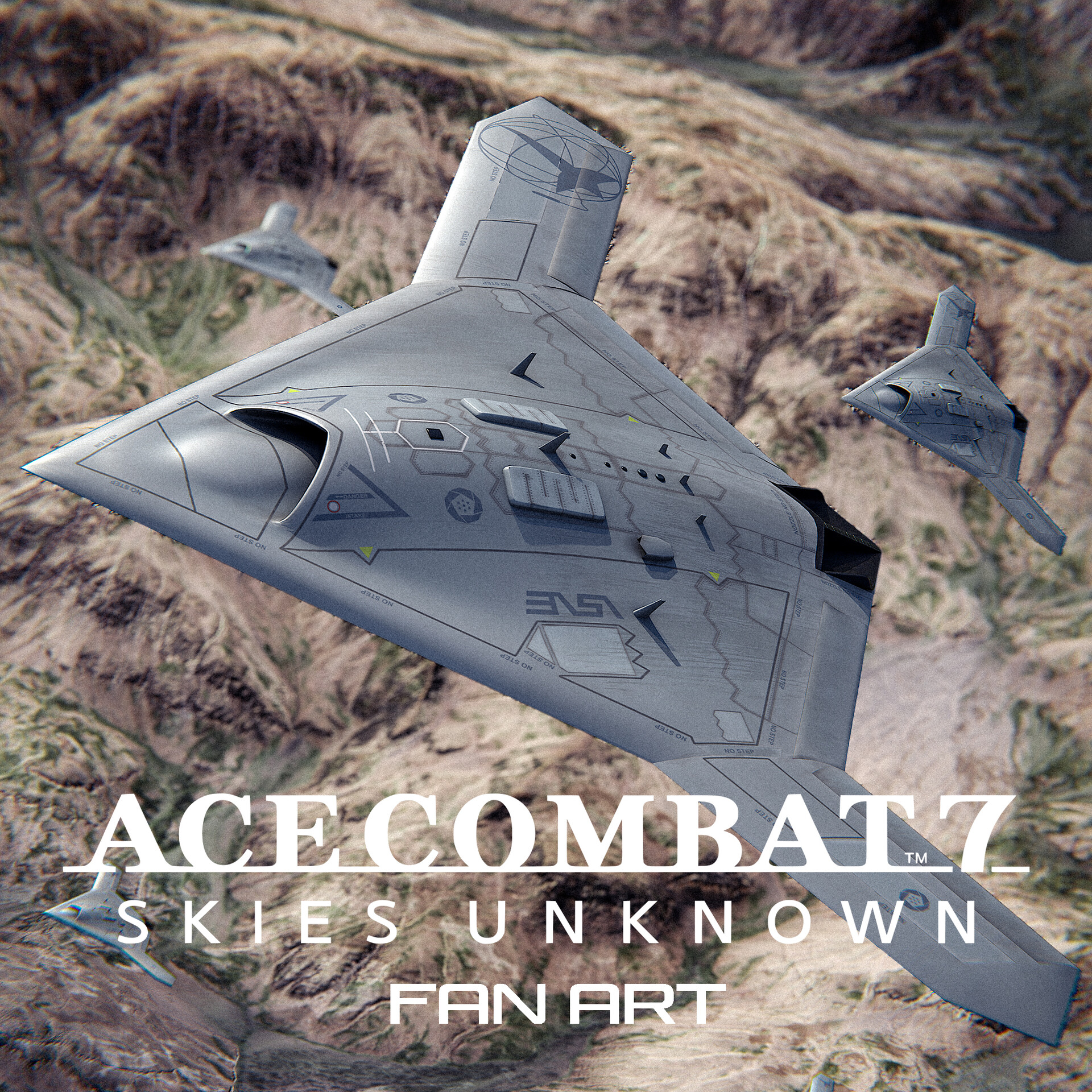 ArtStation - X-47B / MQ-101 Ace Combat 7 Fan Art