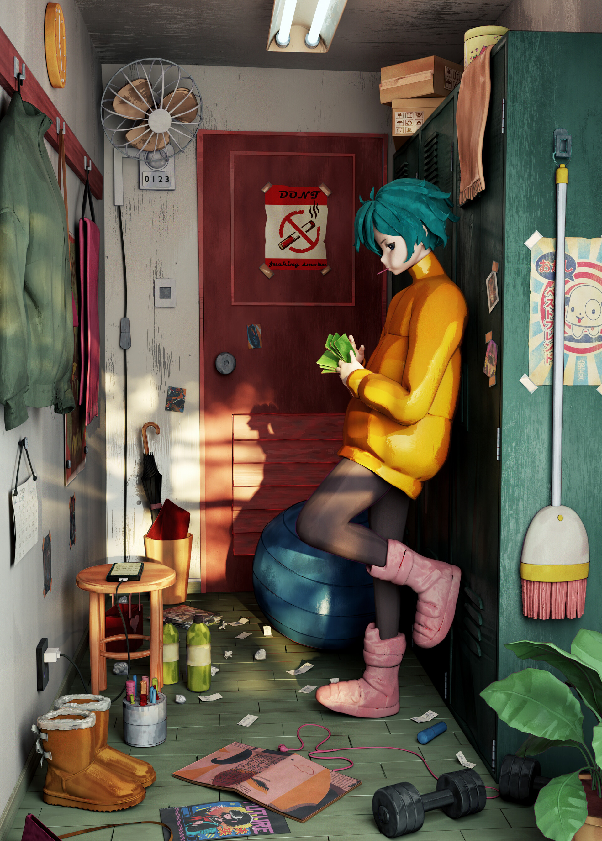 ArtStation - Locker Room Daydream: Autumn Palette