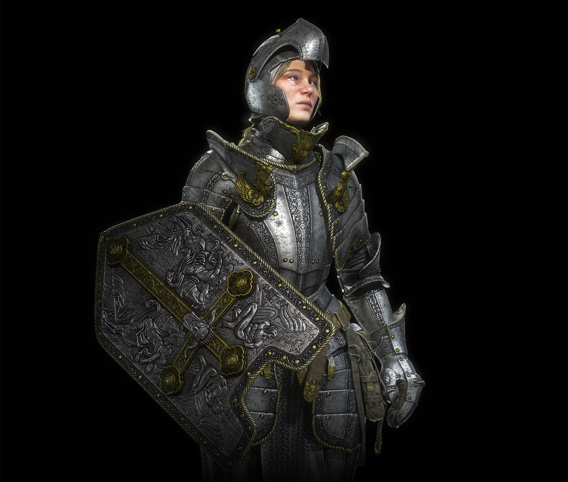 ArtStation - Heavily armored medieval field medic