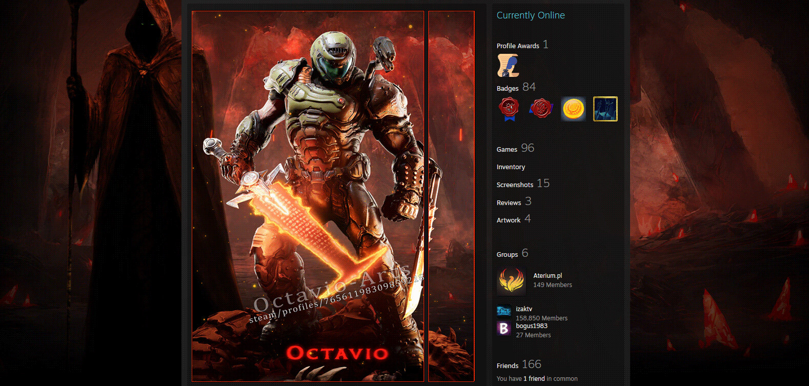 ArtStation - DOOM Eternal Animated Steam Artwork Profile