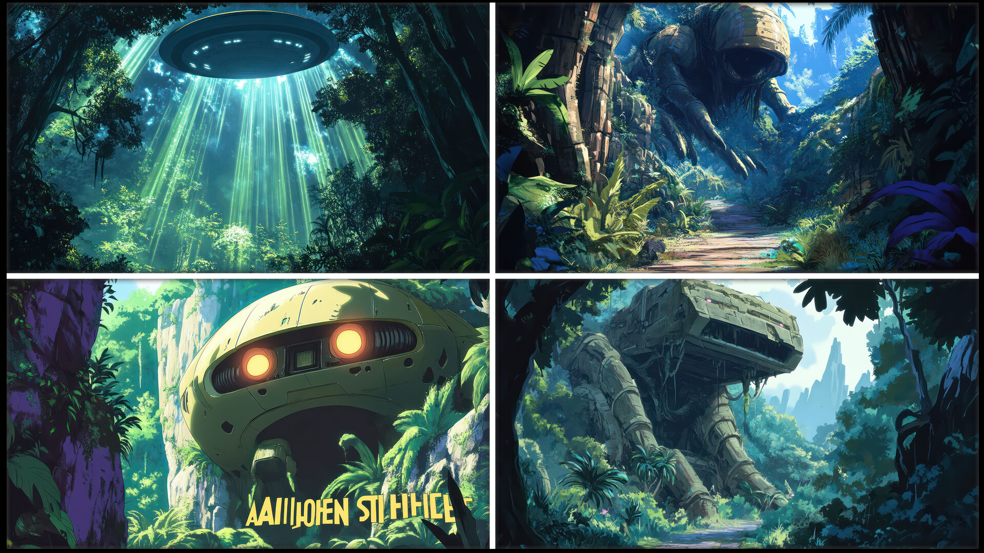 Ferial Concept - 🔹210 Alien Jungle - Anime Concept Reference Image Pack ...