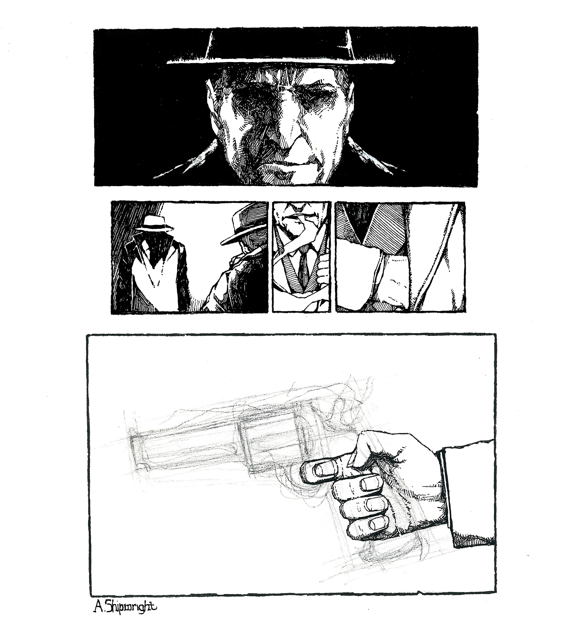 how to draw a gun comic