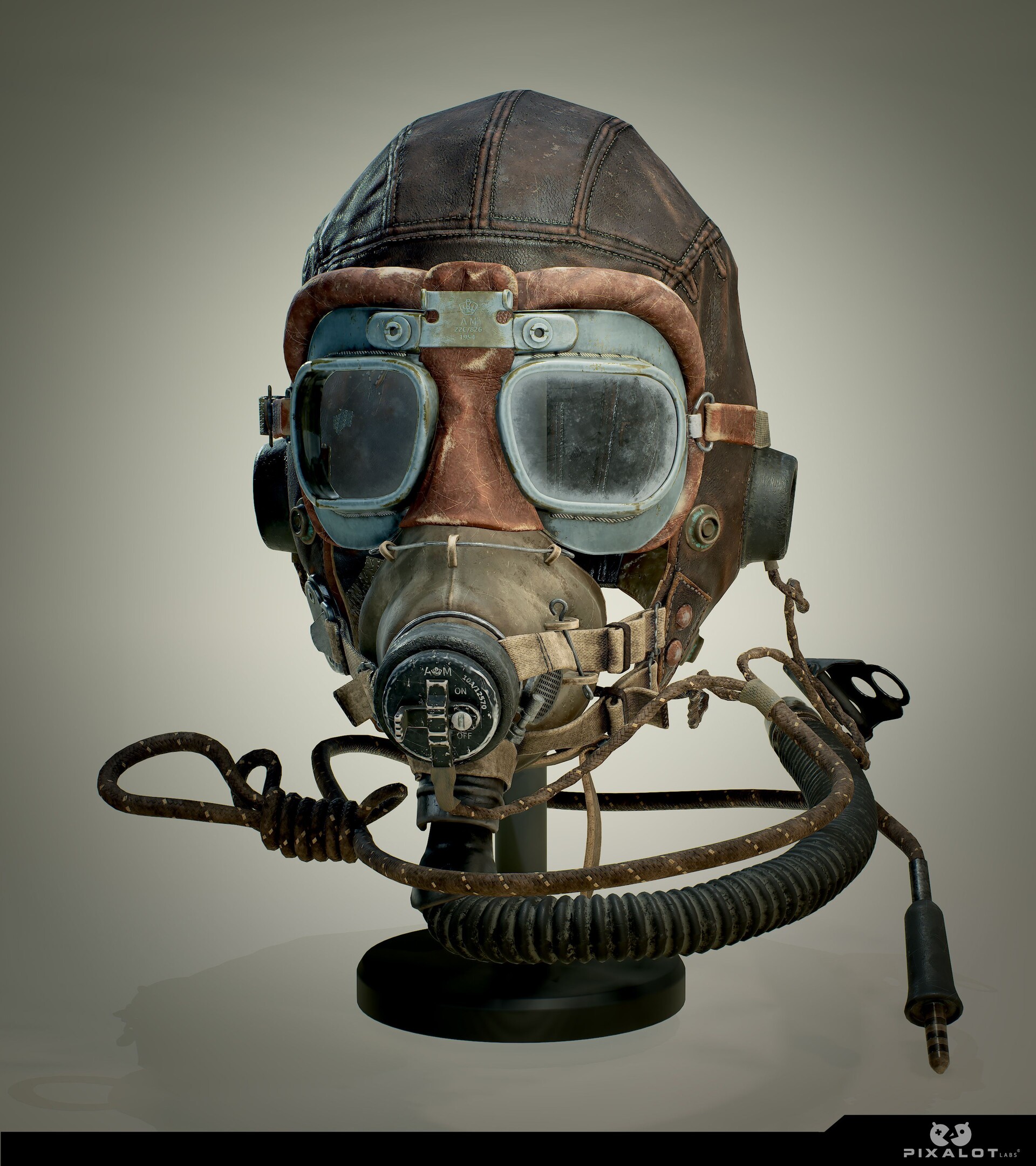 Pixalot Labs - vintage pilot helmet