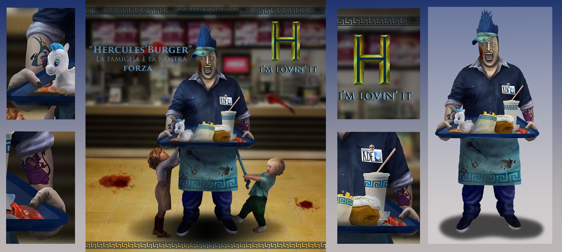 Marta Franzi - HERCULE'S BURGER- Redesign Character Hades