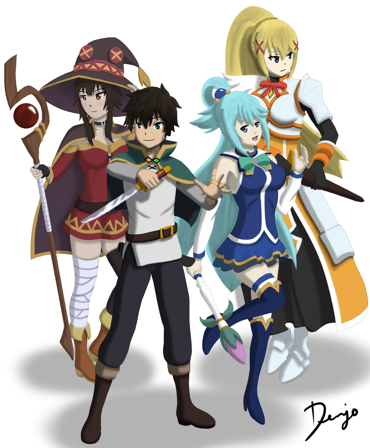 ArtStation - The Konosuba Gang in My Style
