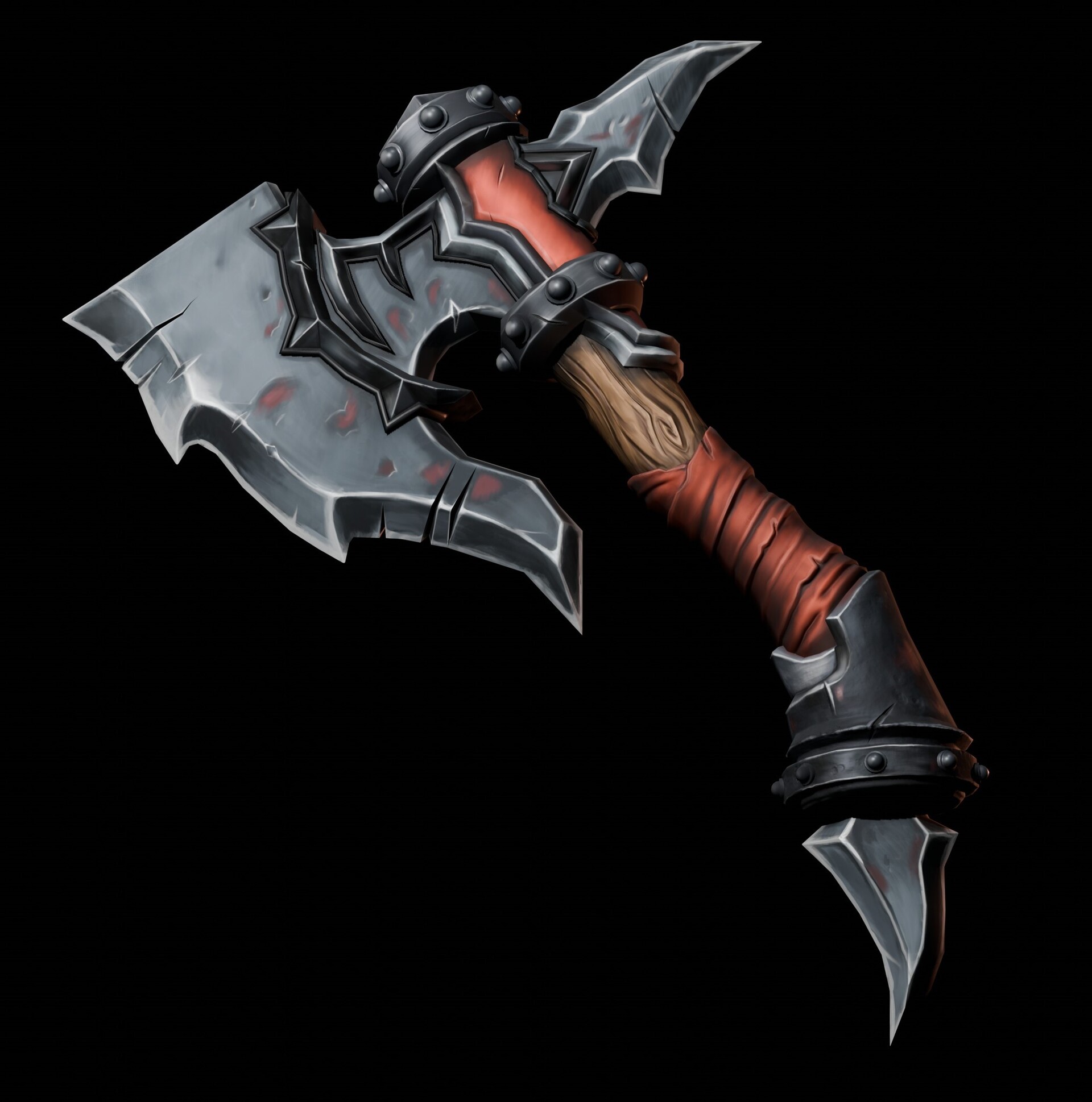 Yelimbek Adambek - Handpainted Blizzard Axe