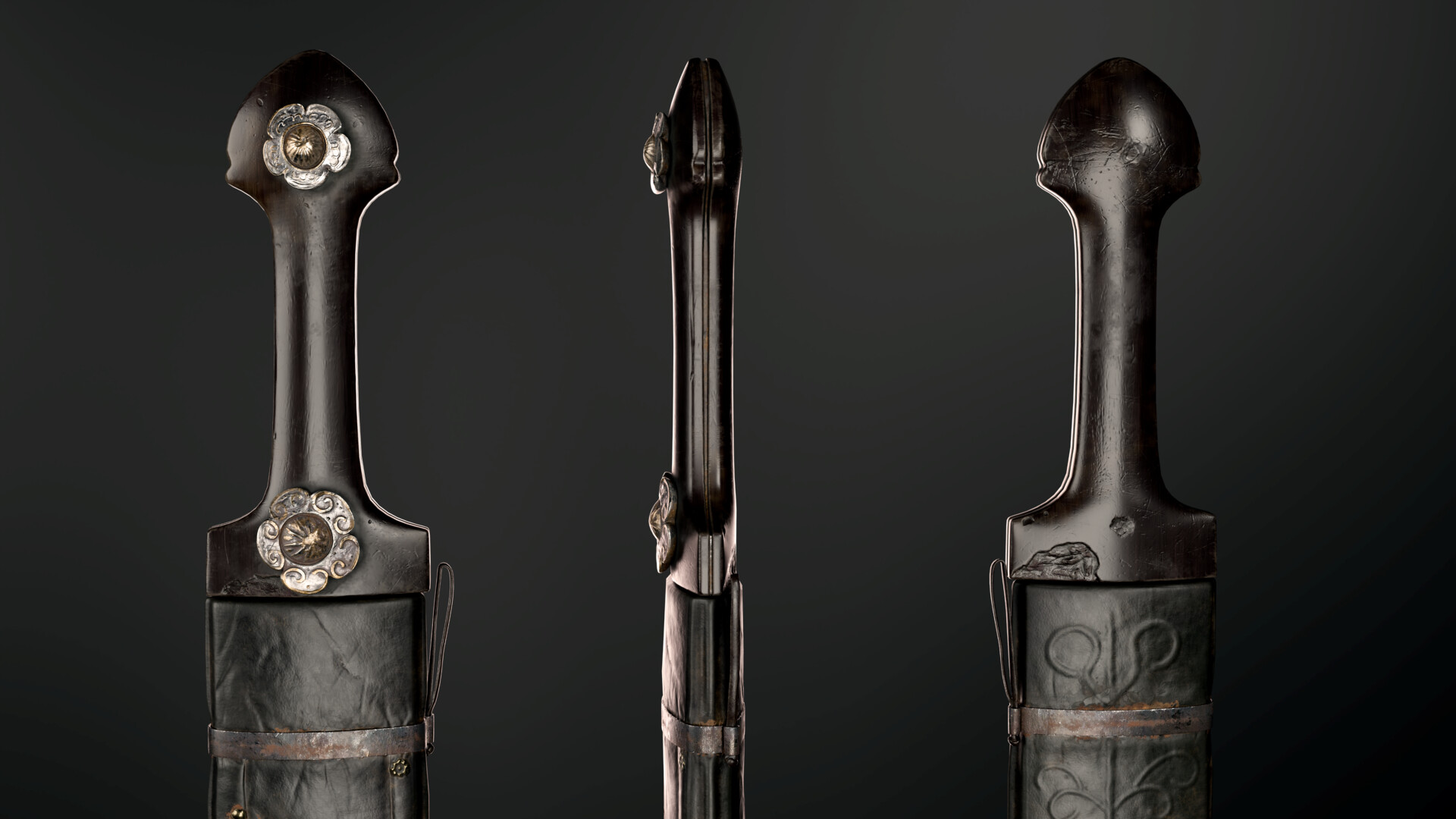 ArtStation - Antique Inscribed Dagger And Scabbard