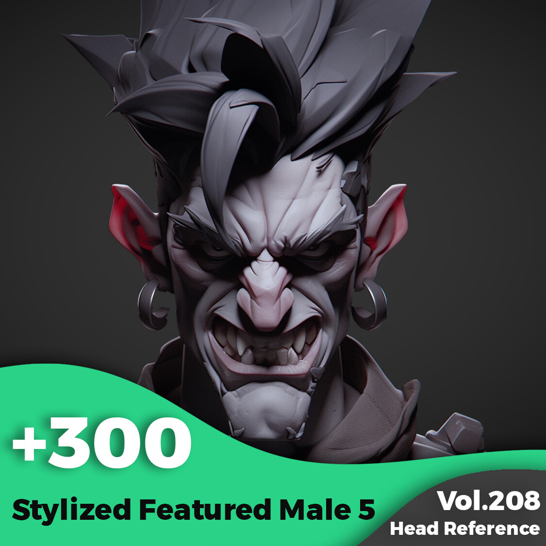 3D Head Sculpt References in 4K - Tika Art - +300 Stylized Featured ...