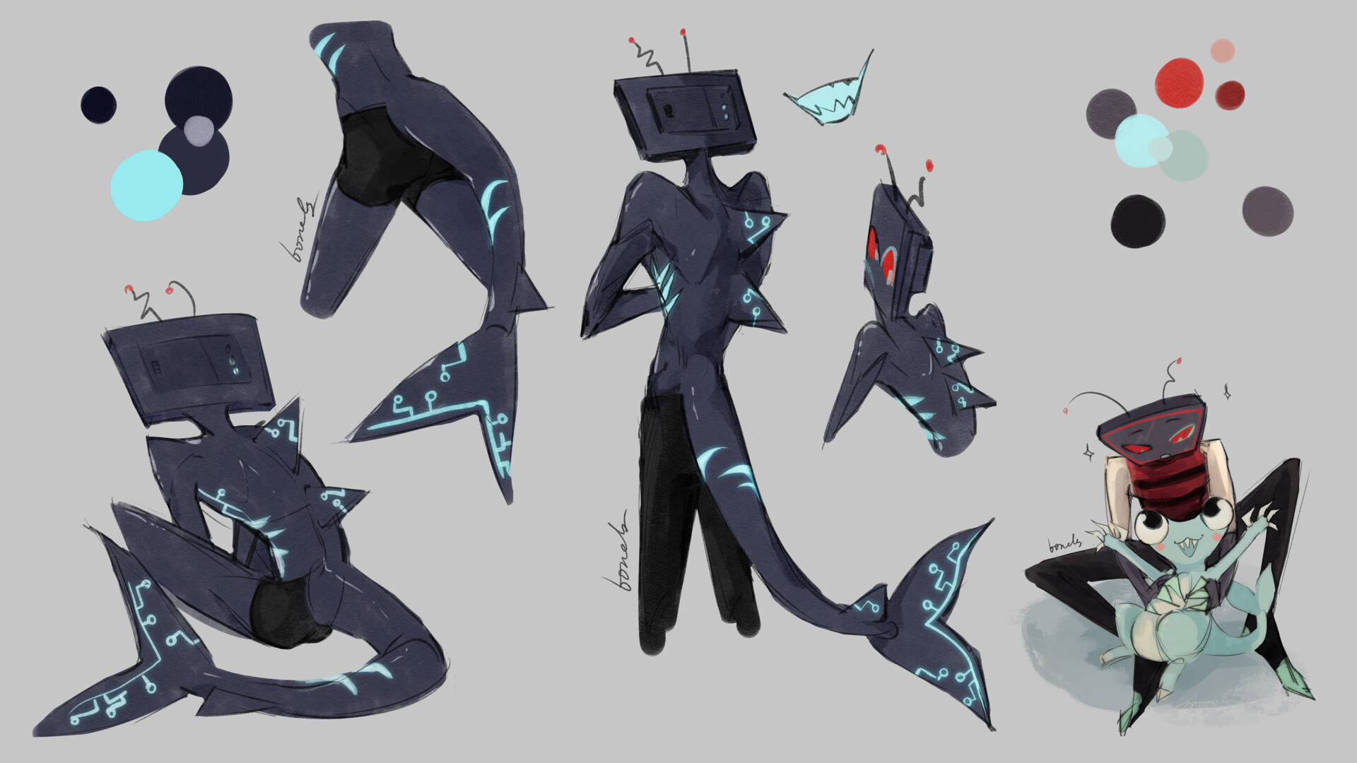 ArtStation - Vox as a shark - Hazbin Hotel