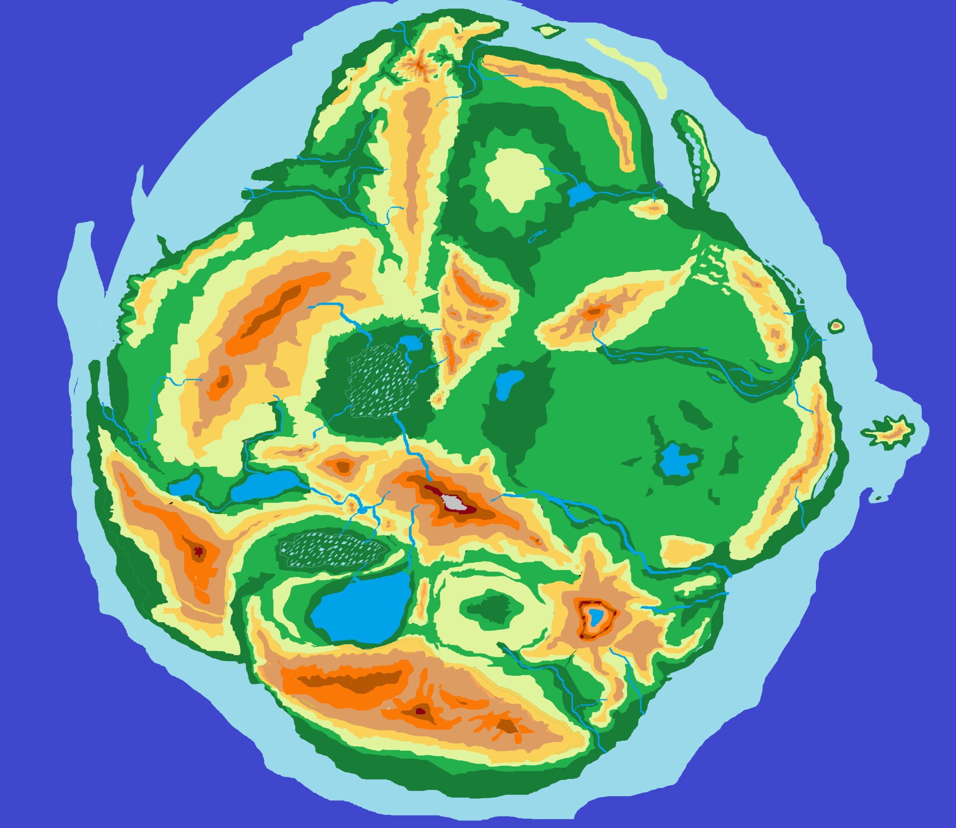 ArtStation - Map for the boardgame idea "An Island in the middle of ...