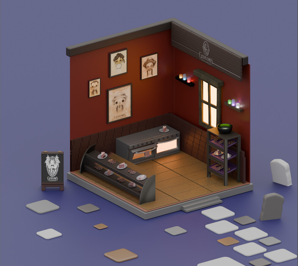 ArtStation - Gideons_Bake_House_Isometric