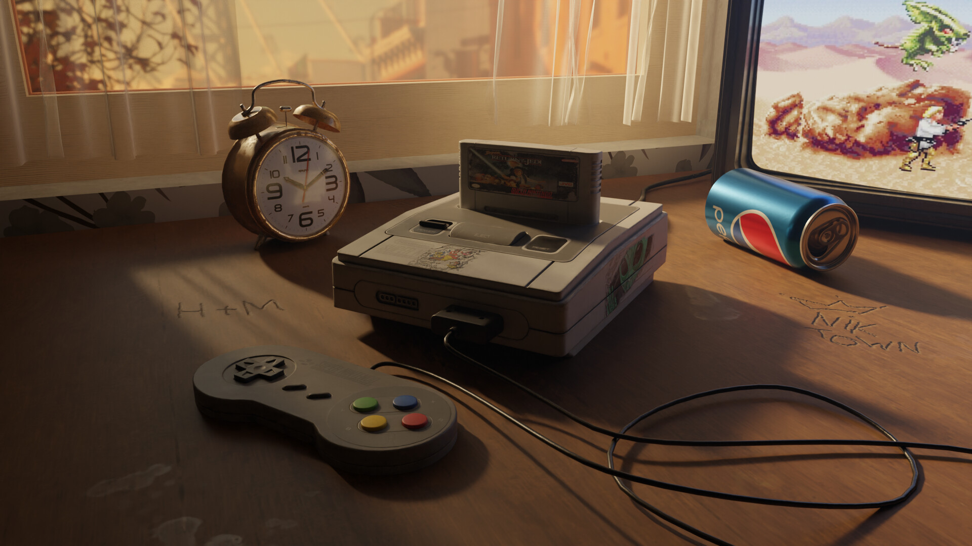 ArtStation - Game Console | Nintendo | Controller | Pepsi | Alarm