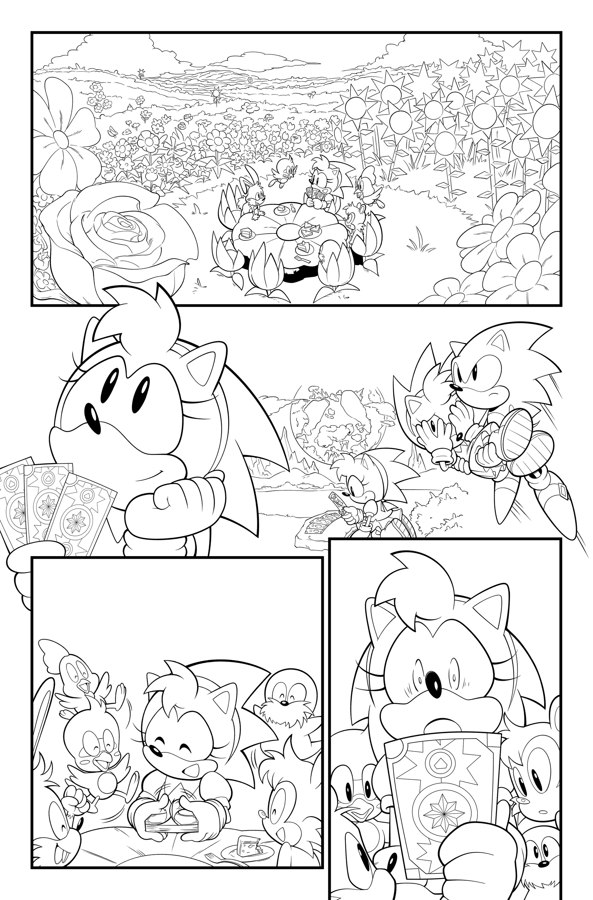 ArtStation - IDW Sonic the Hedgehog Amy 30th Anniversary 2023 Inks