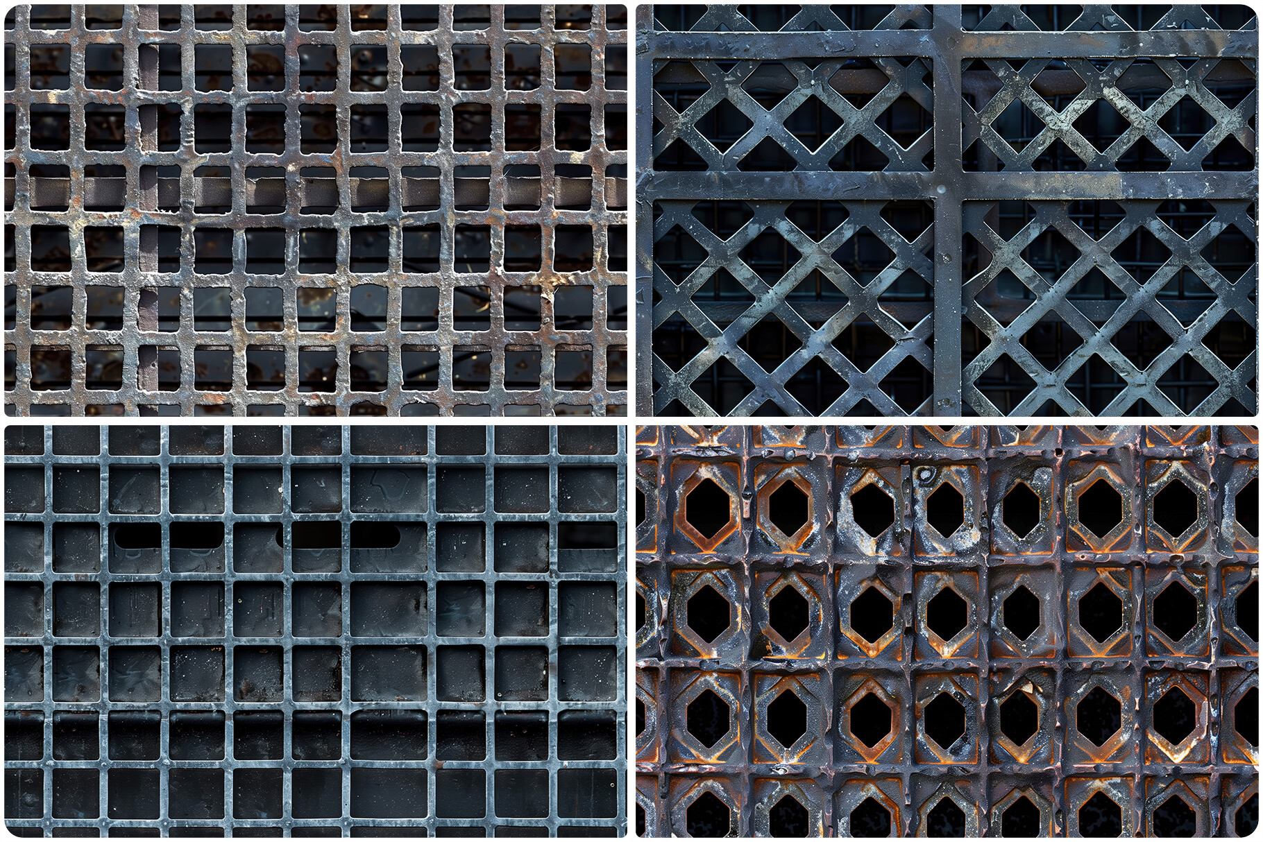 Alexander Nedviga - 30 Metal Grate Texture Backgrounds