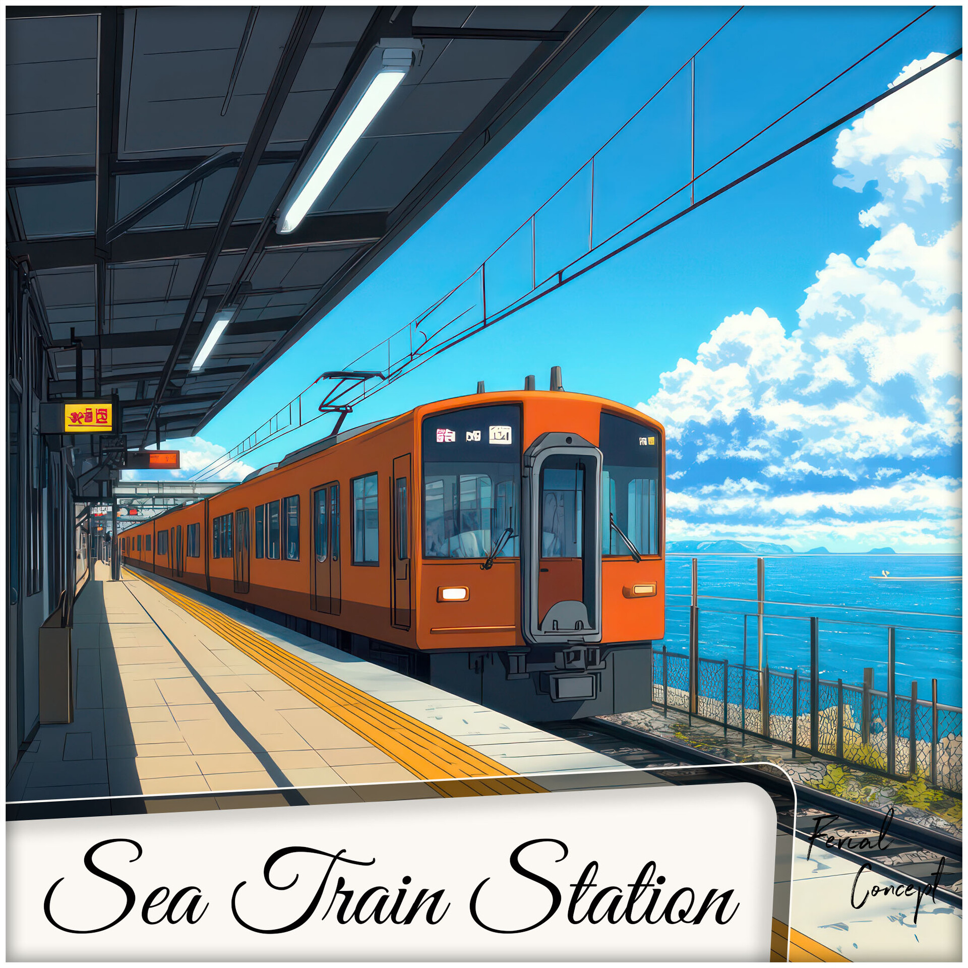 ArtStation - 🔹260 Sea Train Station - Anime Concept Reference Image ...