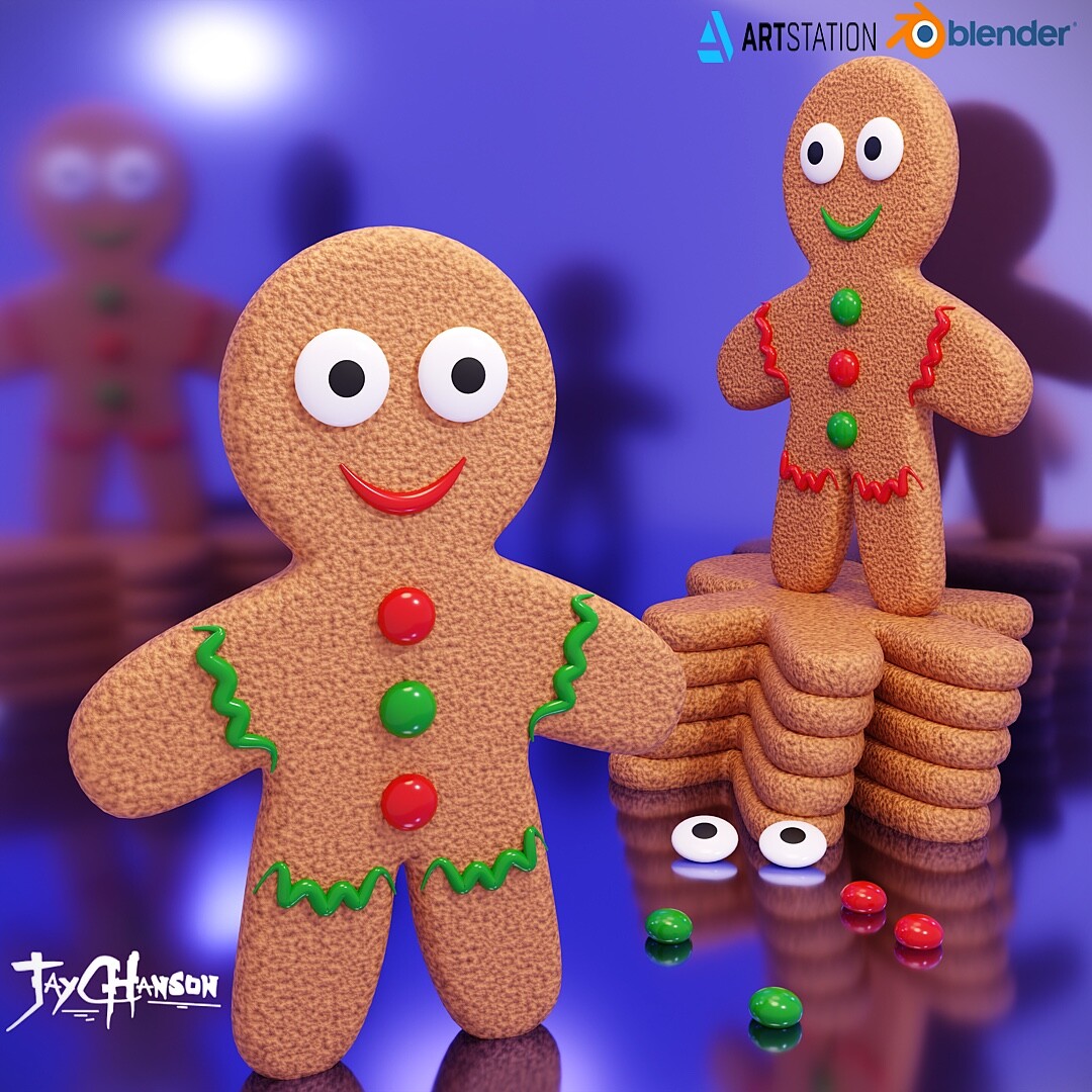 ArtStation - 3D Gingerbread Man