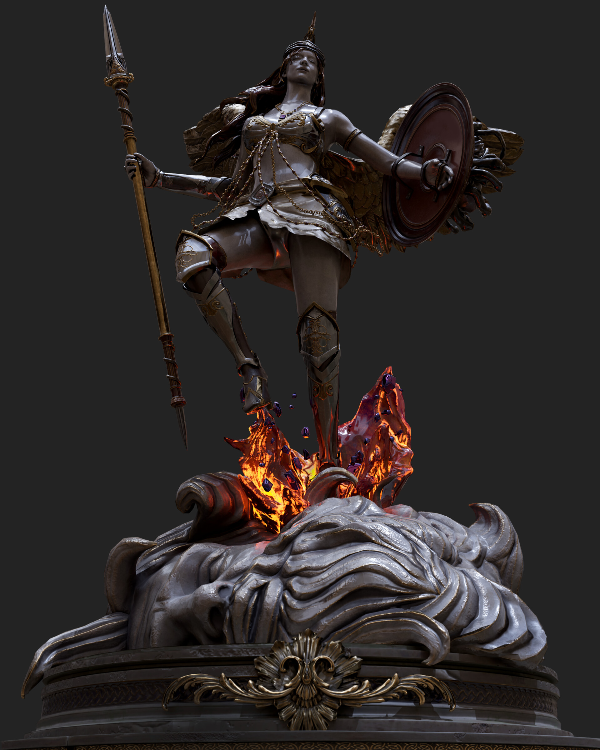 ArtStation - Temple of Goddess Athena _ Statue