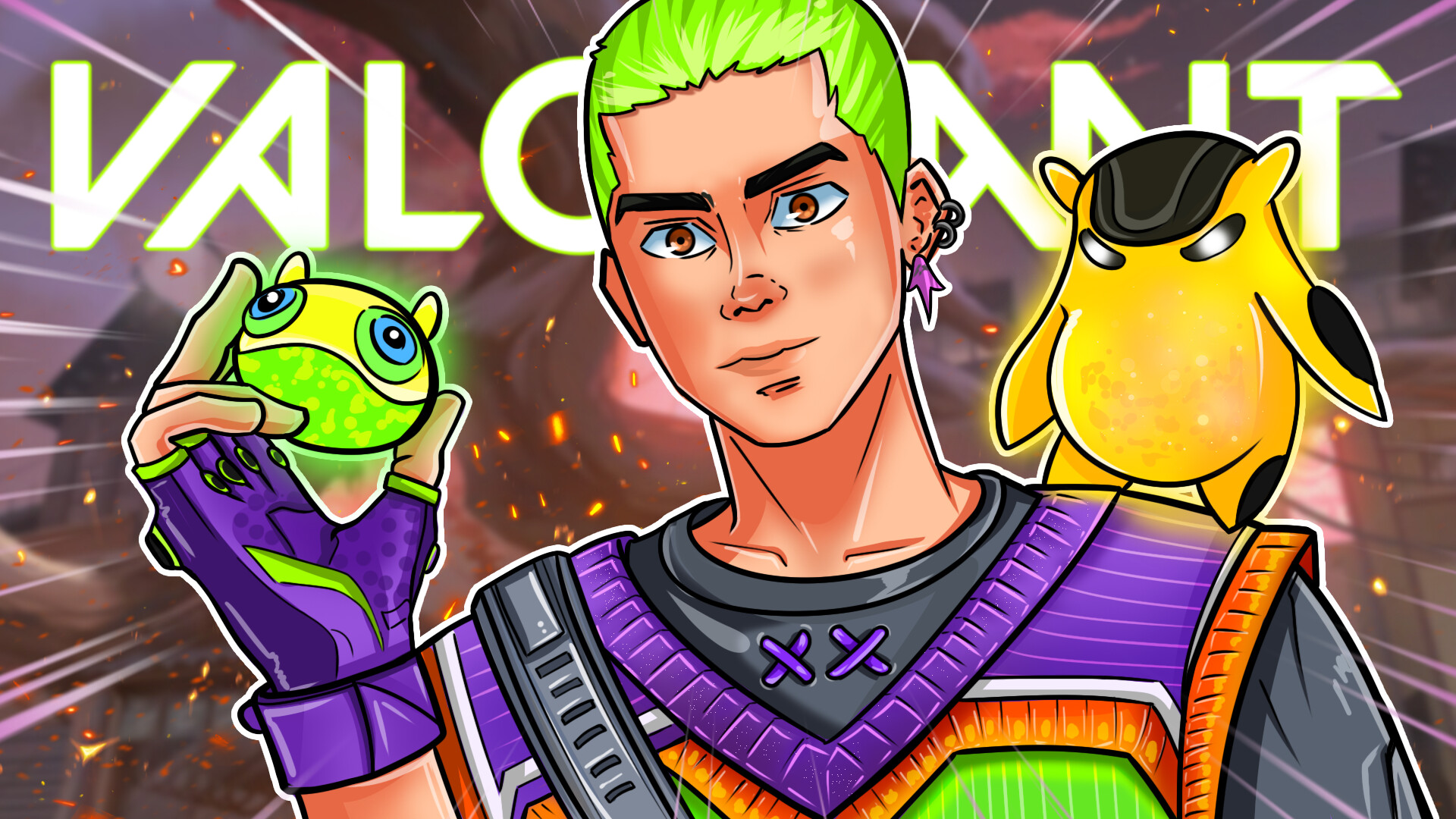 ArtStation - Valorant Cartoon YouTube Thumbnail arts