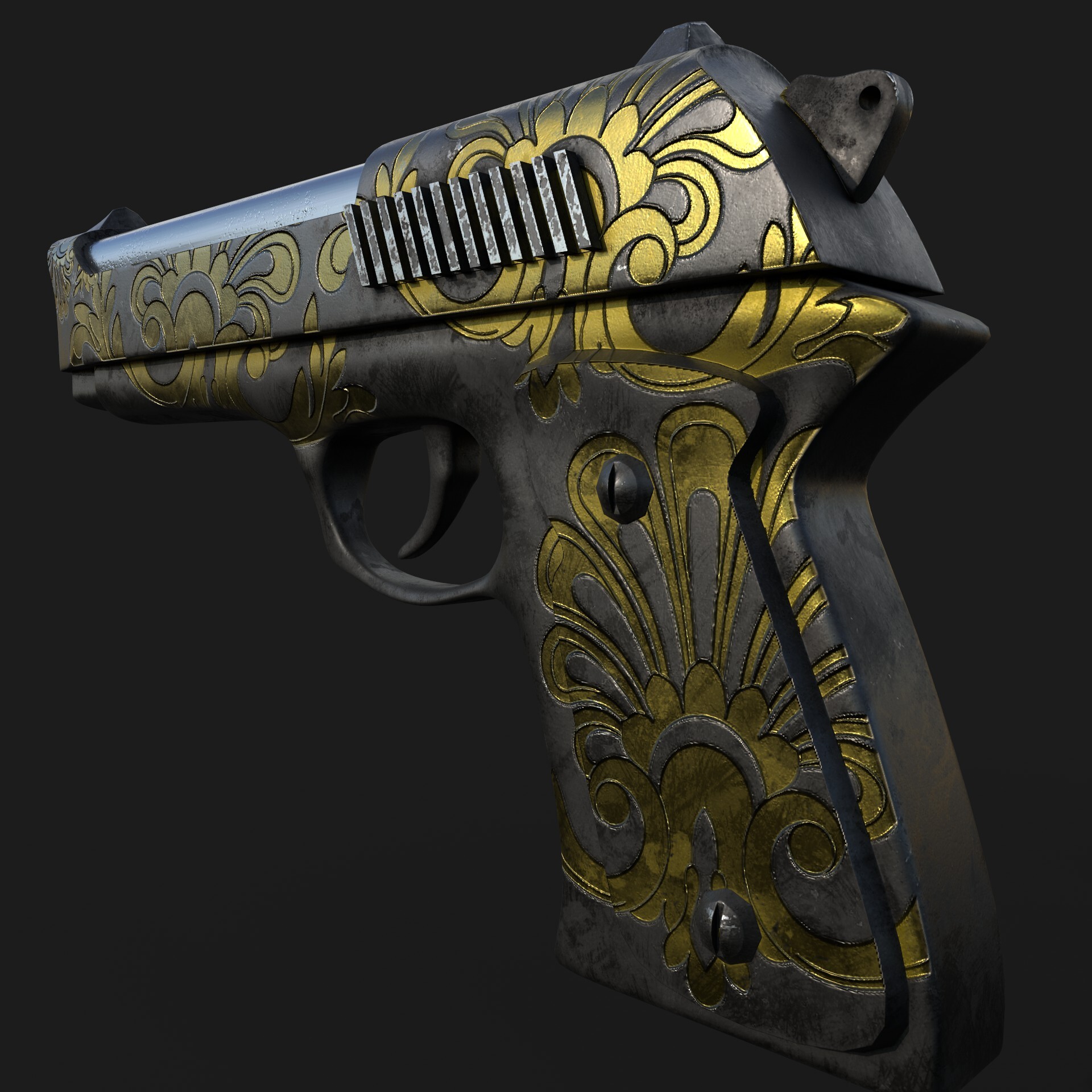 ArtStation - Royal Vintage Gun | Hard Surface Modeling