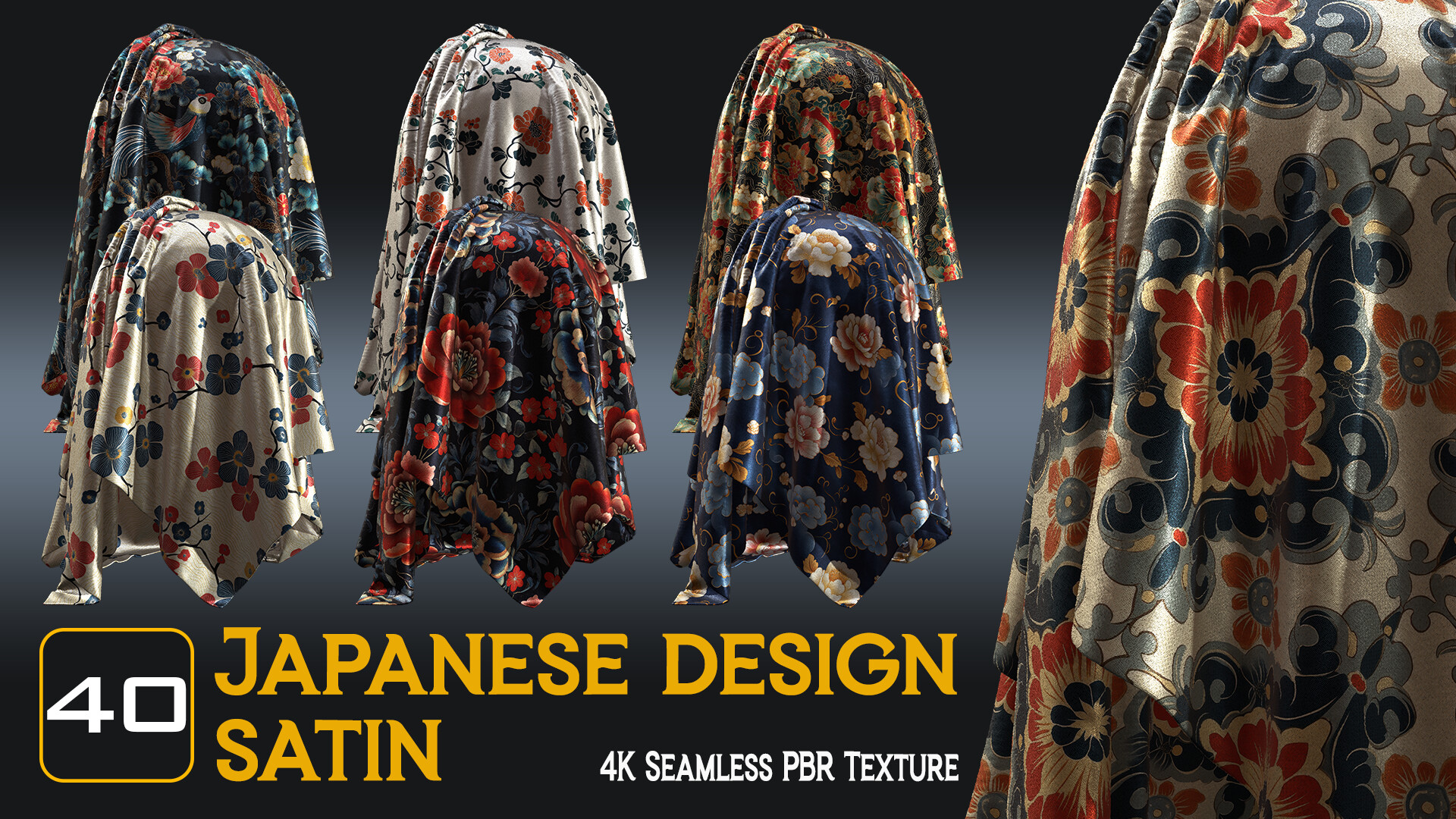 ArtStation - 40 Japanese design Satin