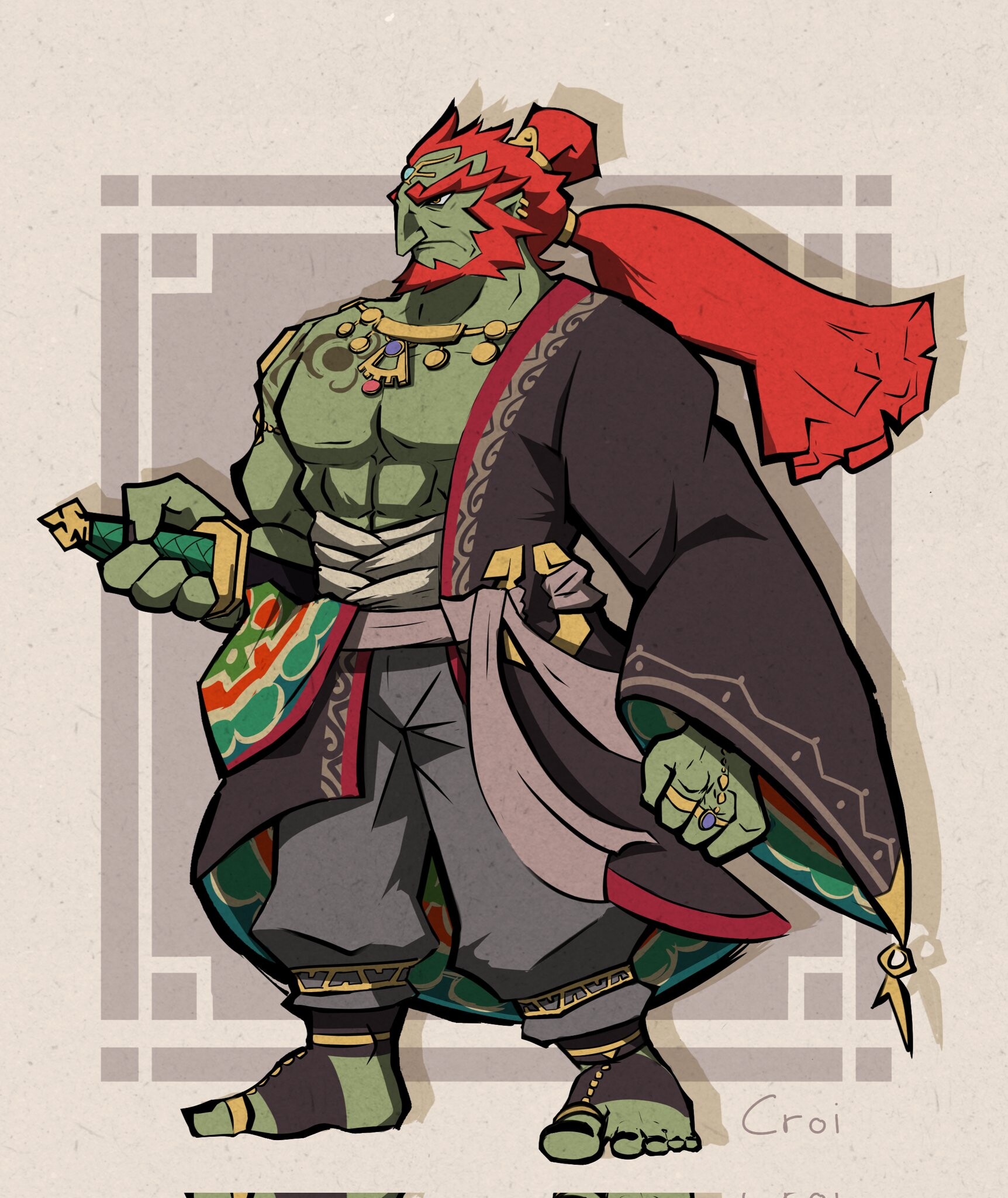 ArtStation - Ganondorf totk (wind waker style)