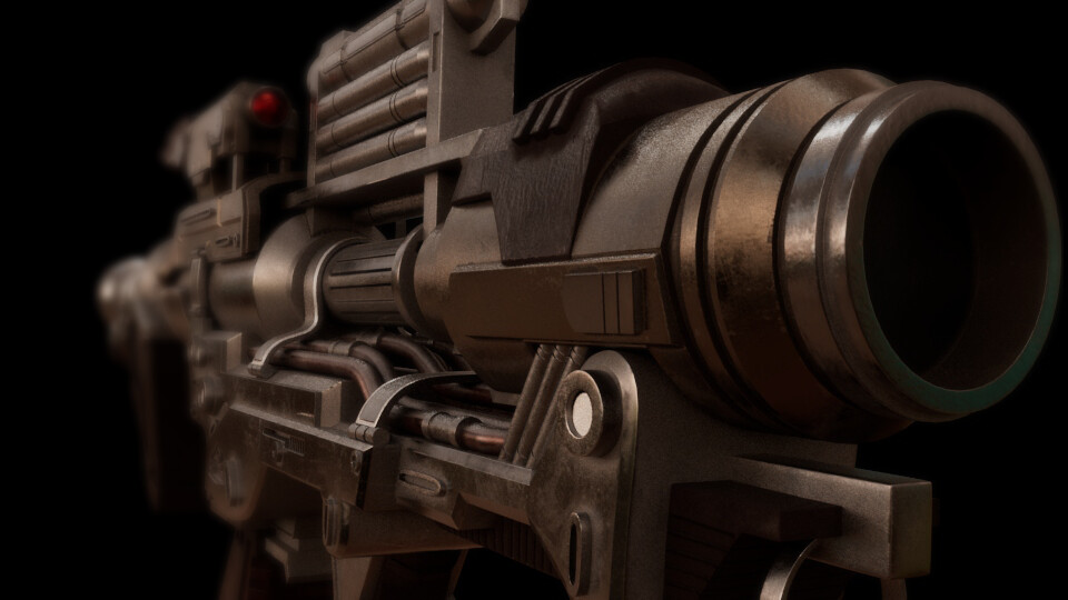 ArtStation - GUN | Machine Gun | Rocket launcher | Sci-fi Gun ...