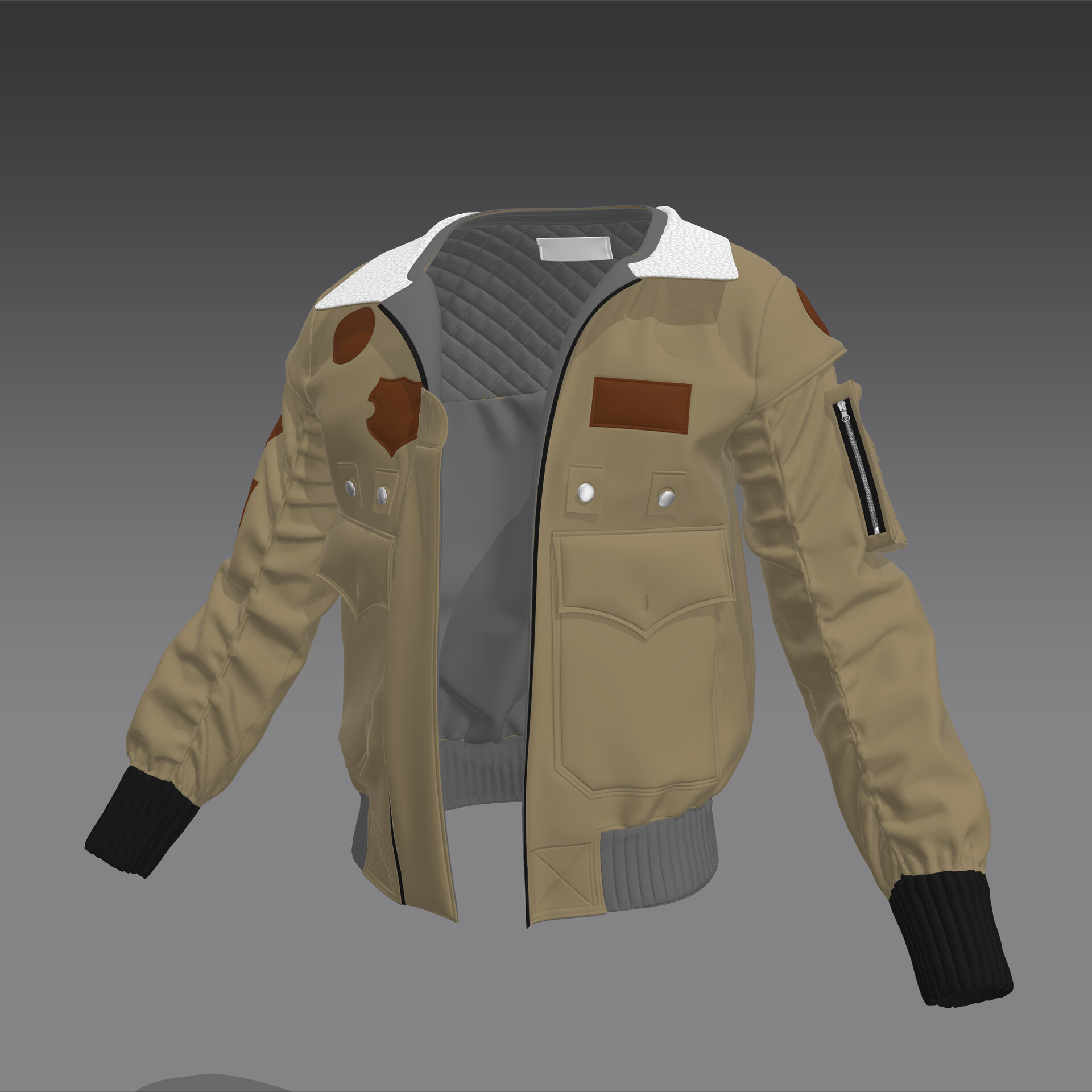 ArtStation - Bomber jacket study