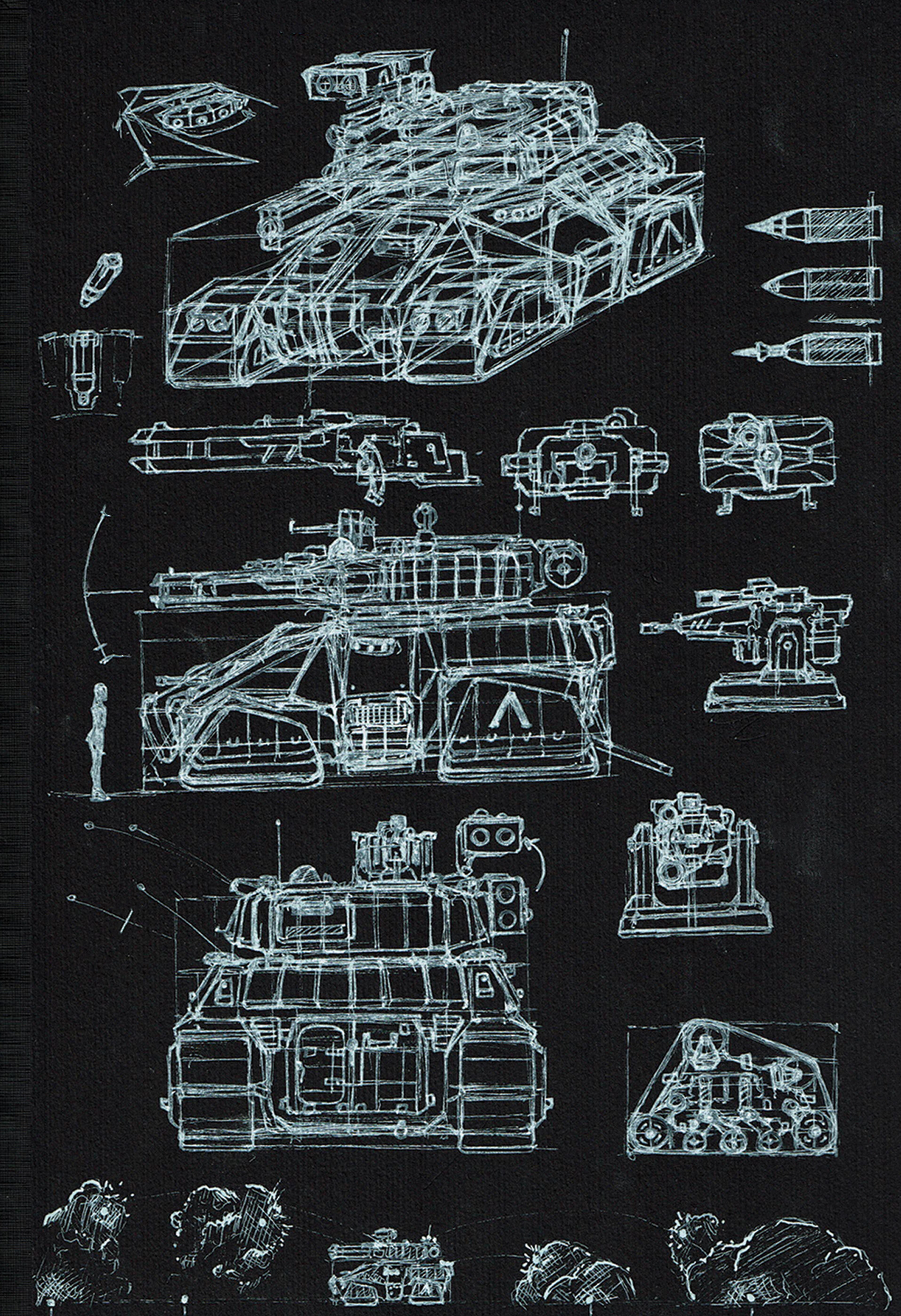 ArtStation - Traditional Rhino tank plan