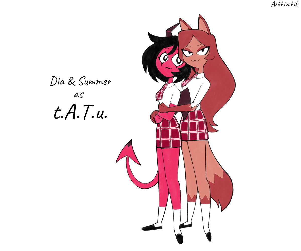ArtStation - Hazbin Hotel crossover: Dia and Summer as t.A.T.u.