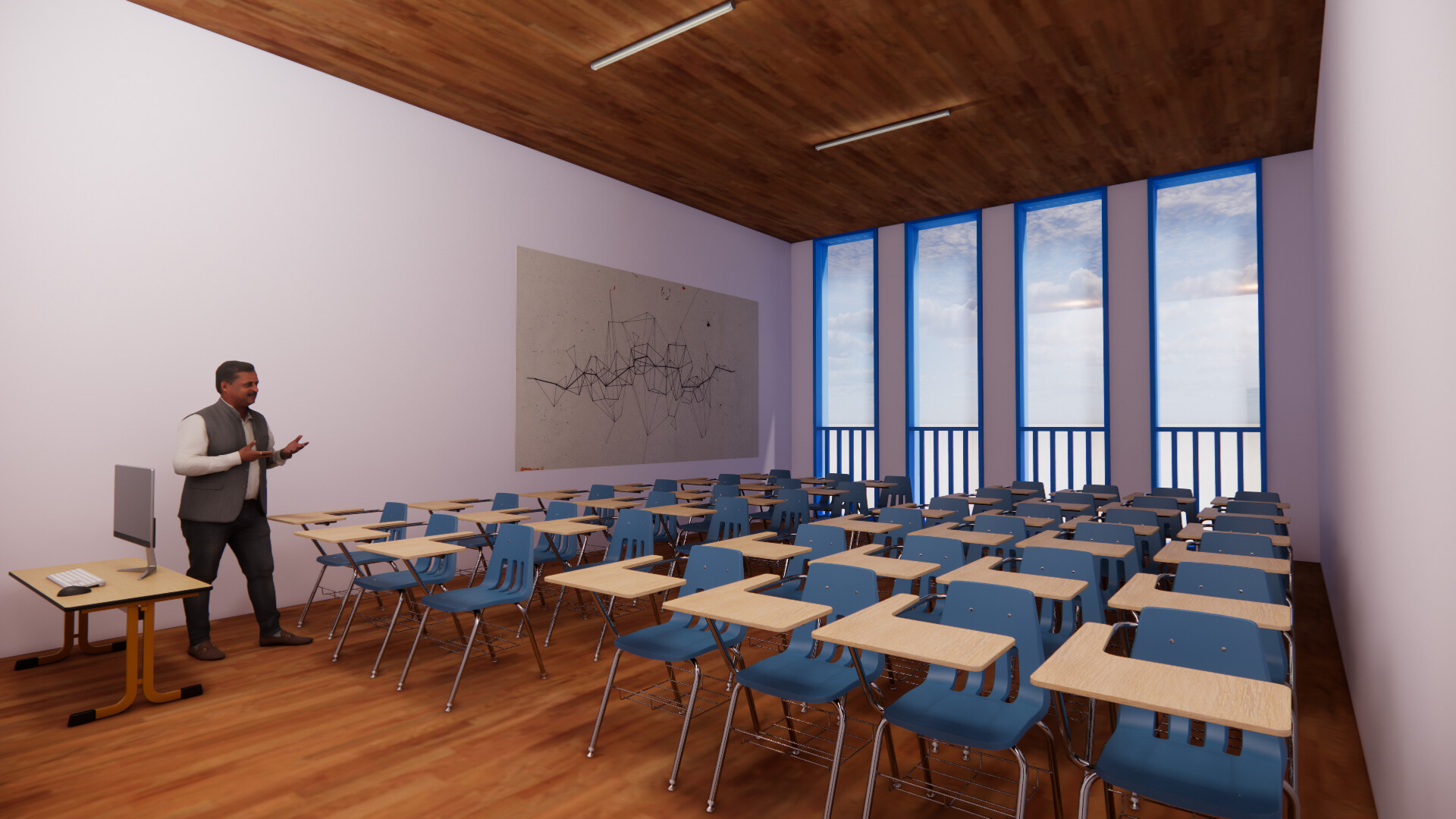 ArtStation - "University Classroom - Fusion of Modern and Colonial ...