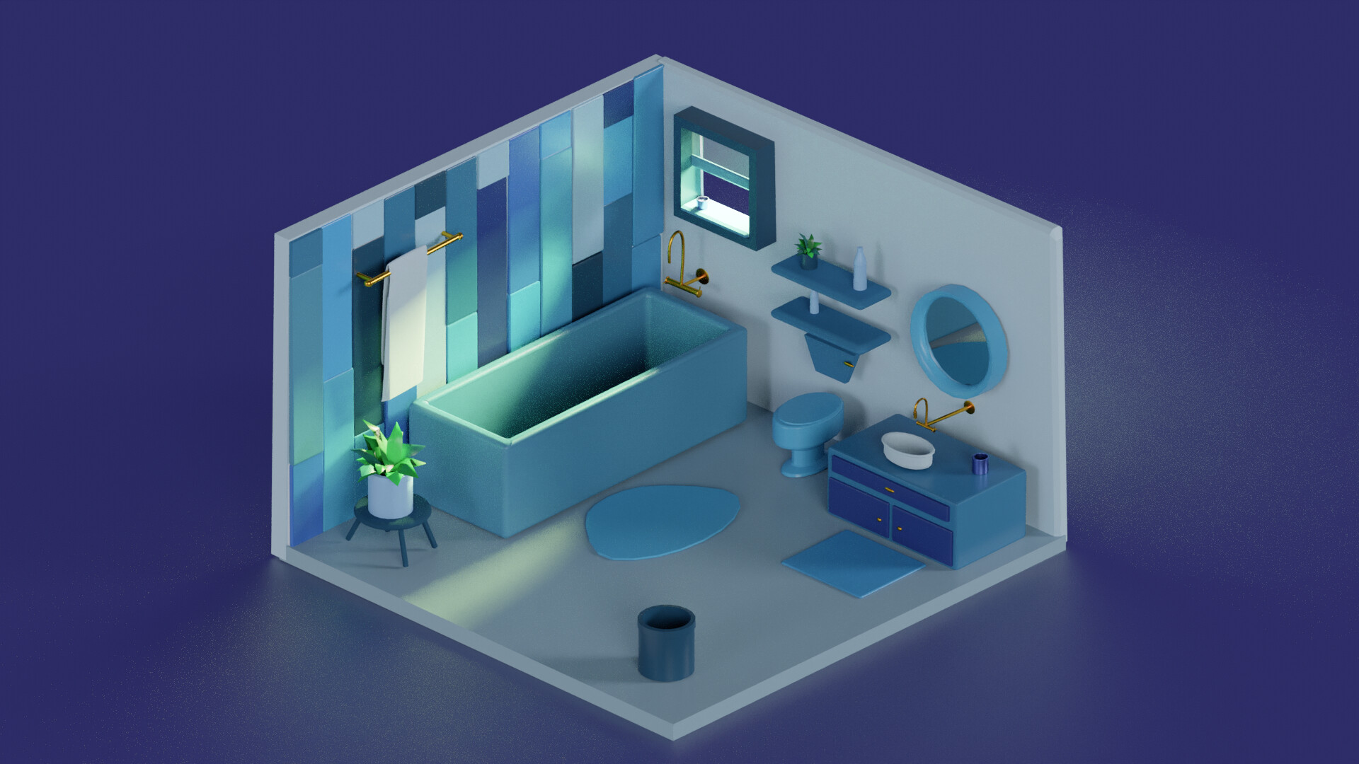 ArtStation - Isometric Lavatory